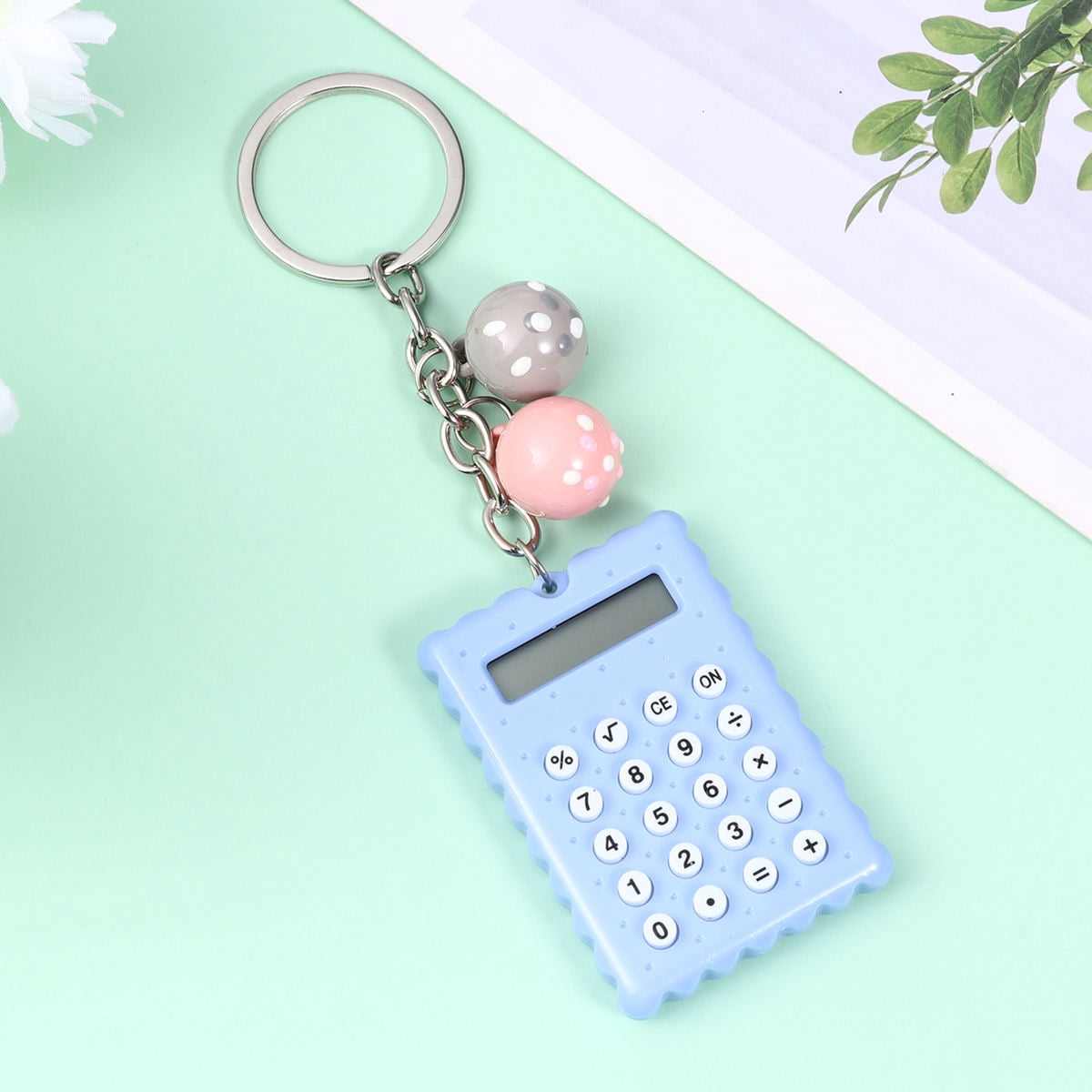 Masteelf Mini Key Ring Shaped Calculator Made from PVC Assorted Color ...