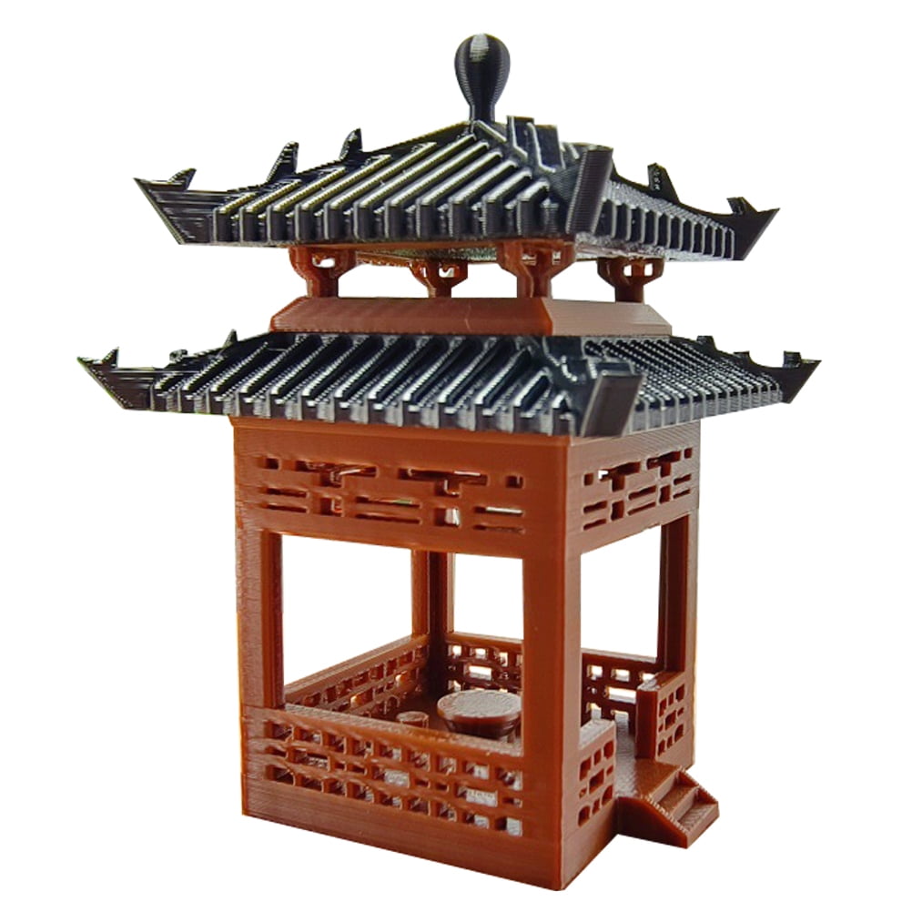 Masteelf Mini Pavilion Statue Chinese Style Micro Landscape Pavilion ...