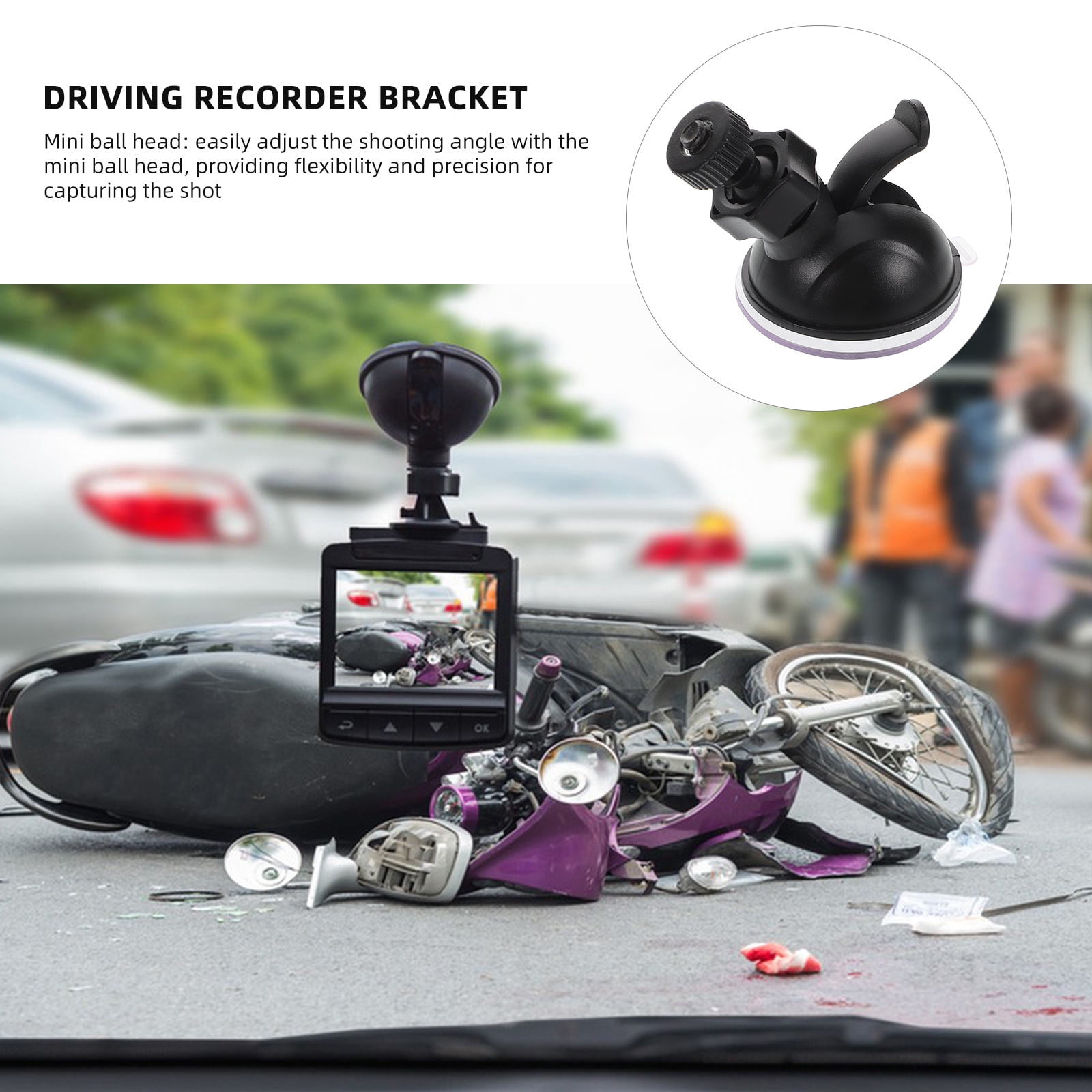 Masteelf Mini Suction Cup Car Mount Mini Mount Compact Dash Cam Holder ...