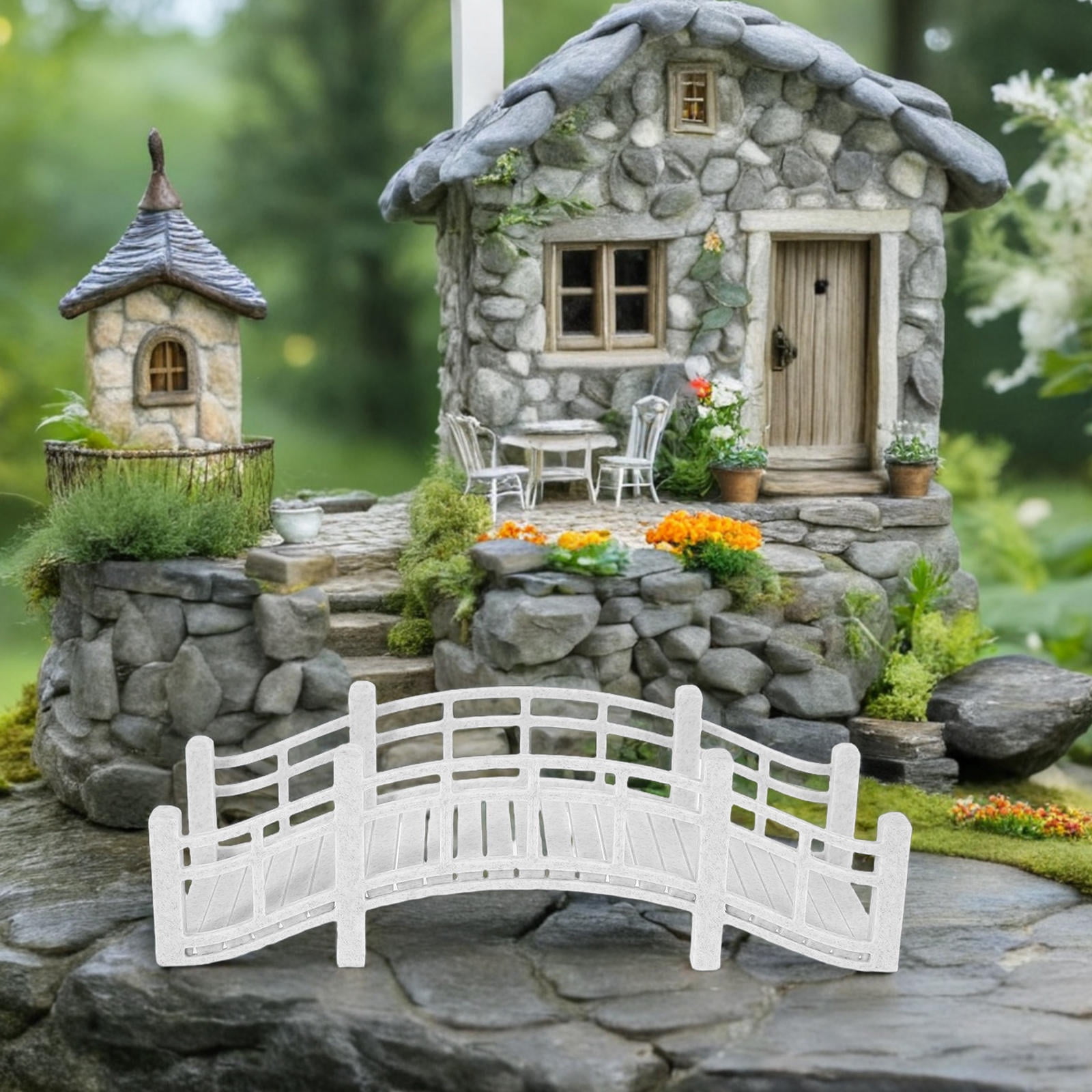 Masteelf Miniature Bridge for Dollhouse DIY Micro Landscape Arch Bridge ...