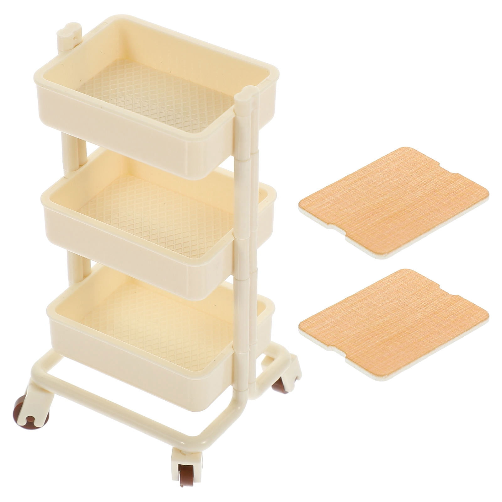 Masteelf Miniature Doll House Cart 3 Layer Model Furniture Prop 2pcs ...