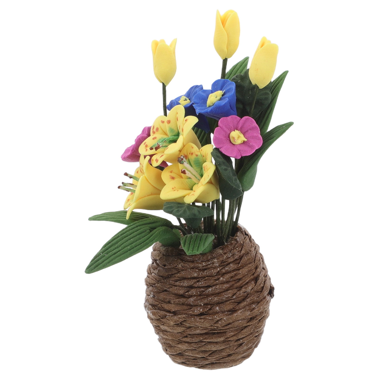 Masteelf Miniature Dollhouse Plants Miniature Lily Bonsai Doll House ...