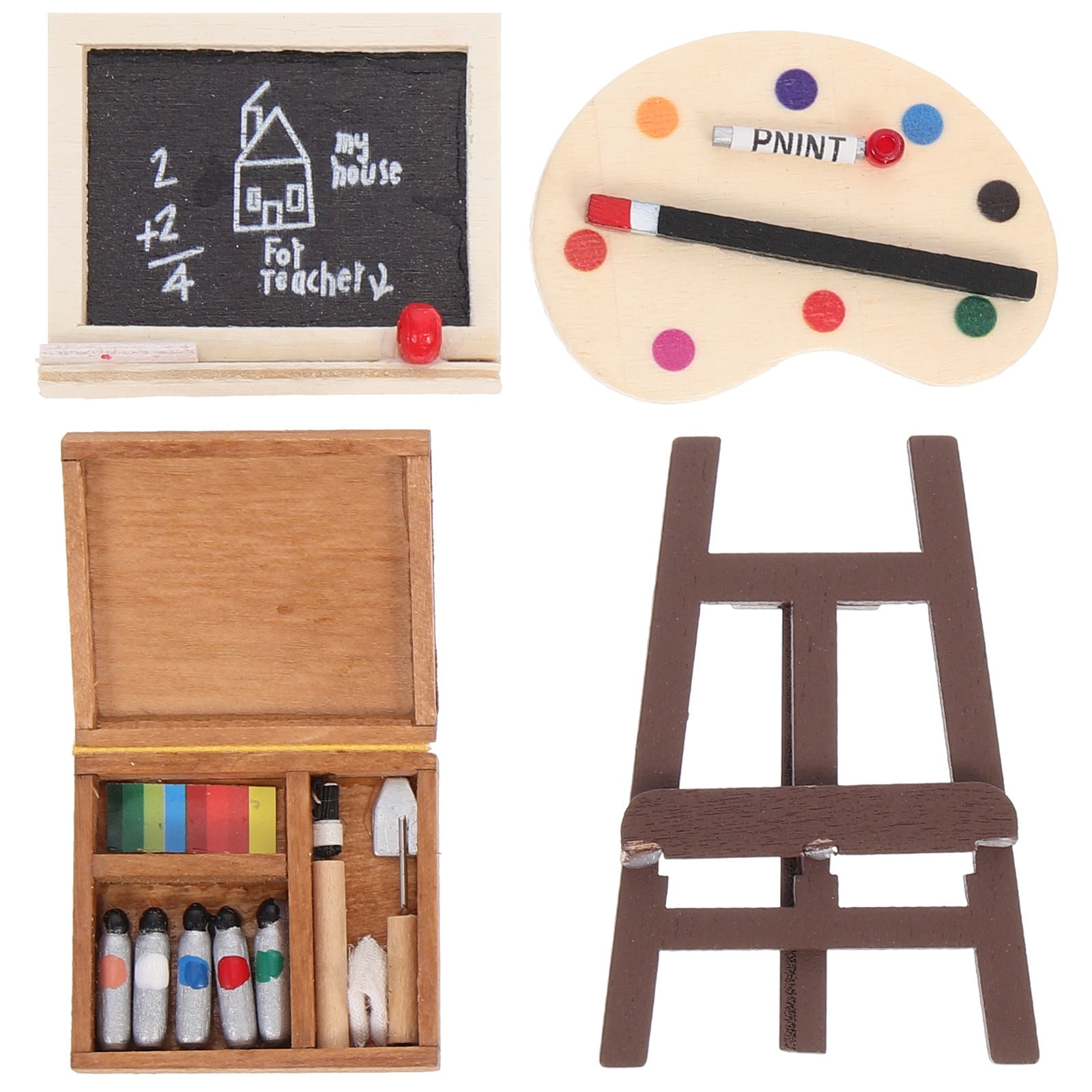 Masteelf Miniature Easel Kit with Blackboard for Decor Assorted Color ...