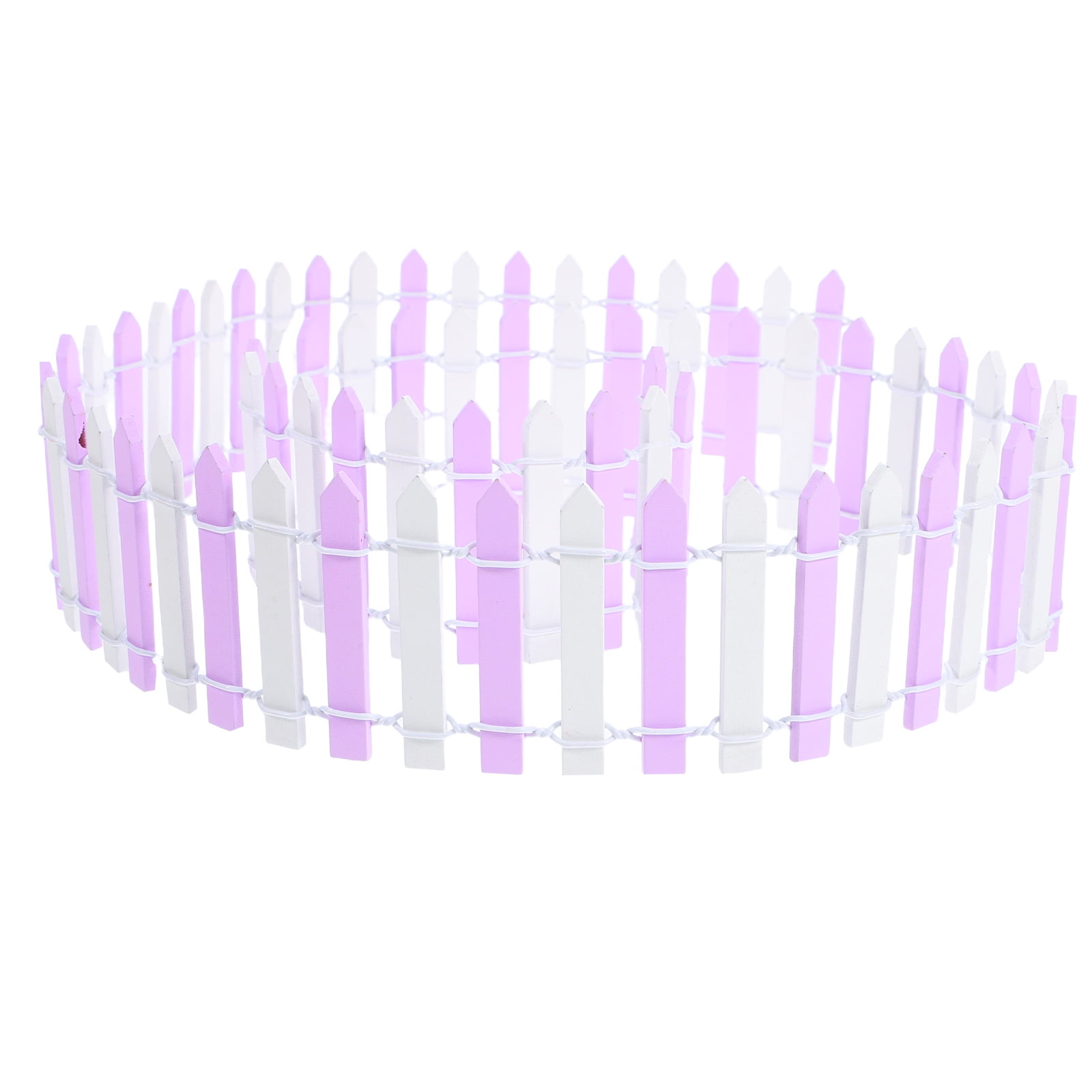 Masteelf Miniature Wooden Fence for DIY Crafts Violet Color Lightweight ...