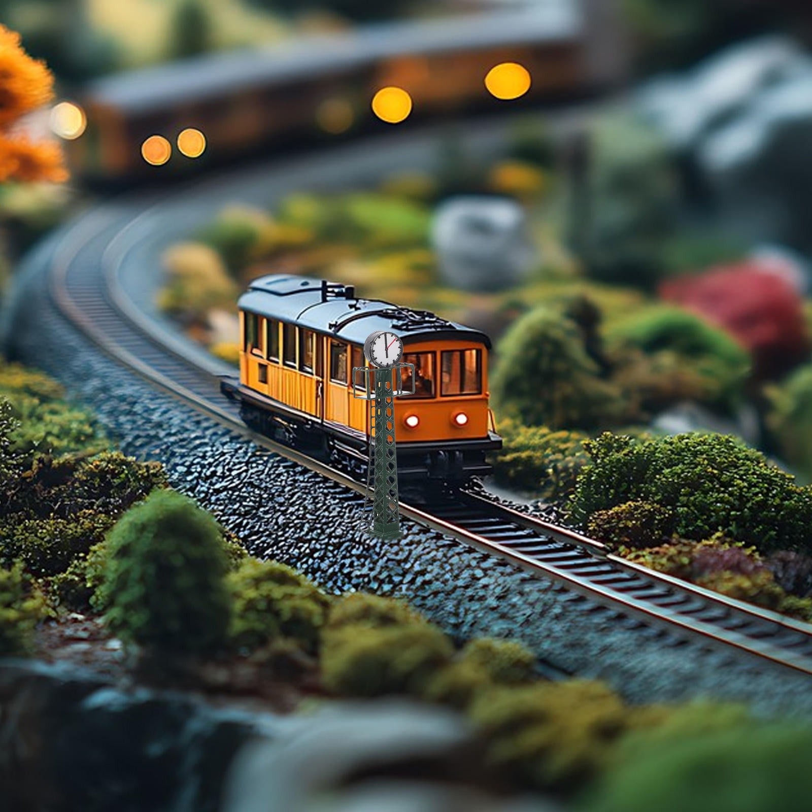 Masteelf Miniature Metal ABS Green Railway Lights for DIY Desktop ...