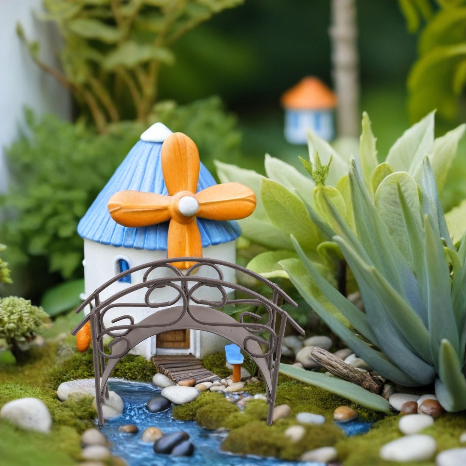 Masteelf Miniature Metal Bridge Micro Scene Garden Pathway Bridge ...