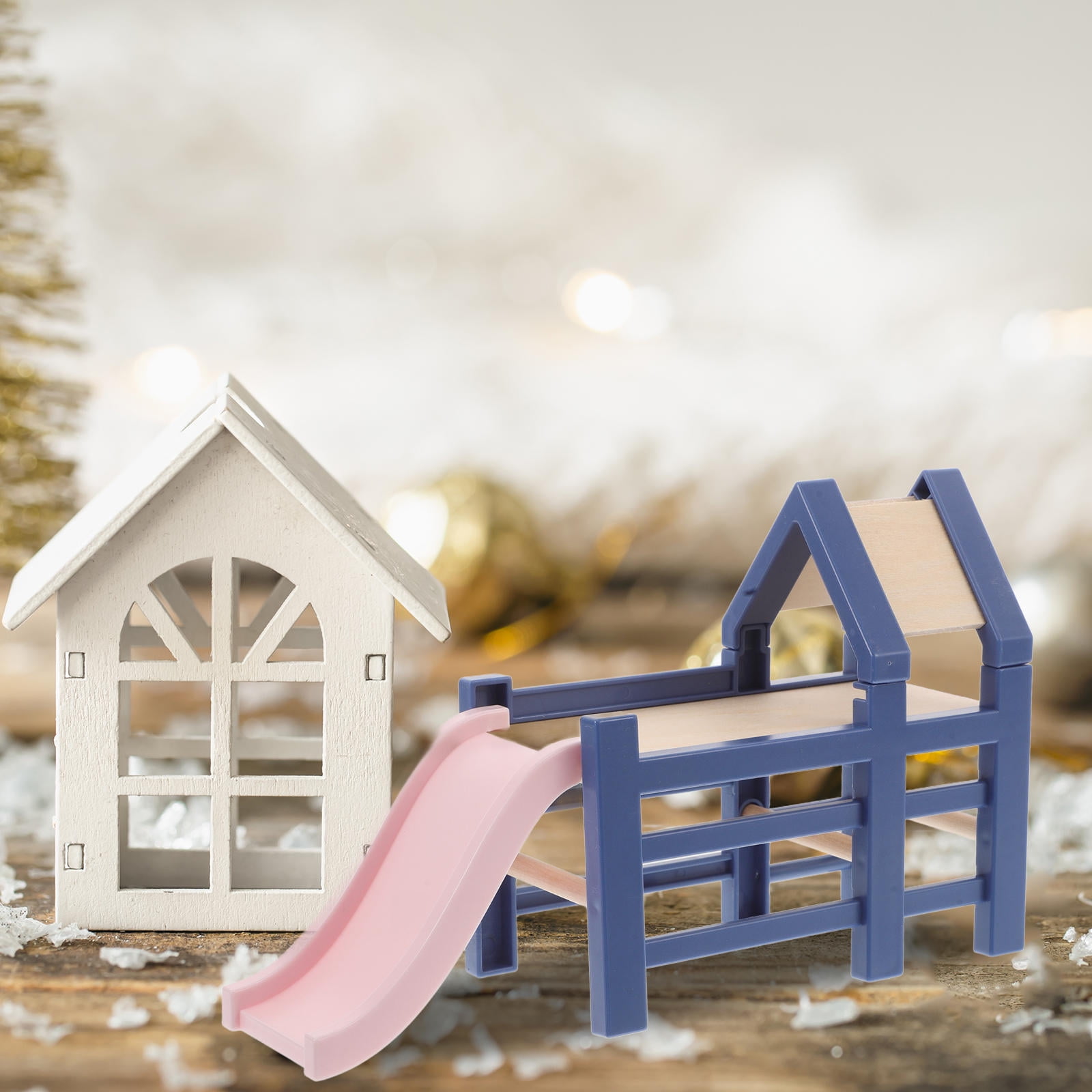 Masteelf Miniature Playground Slide Accessories for Dollhouse, Pretend ...