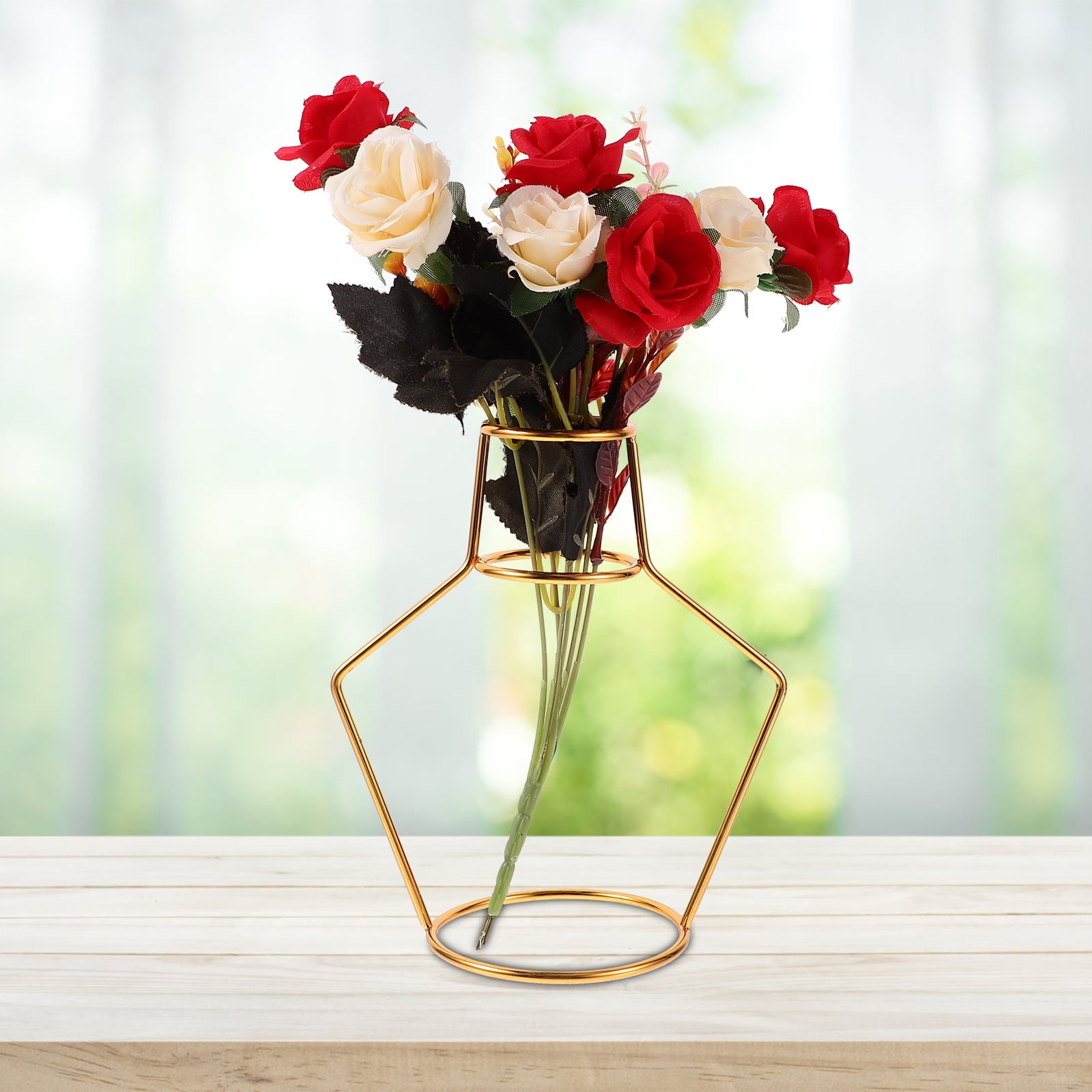 Masteelf Minimalist Wrought Iron Flower Stand European Style Vase ...