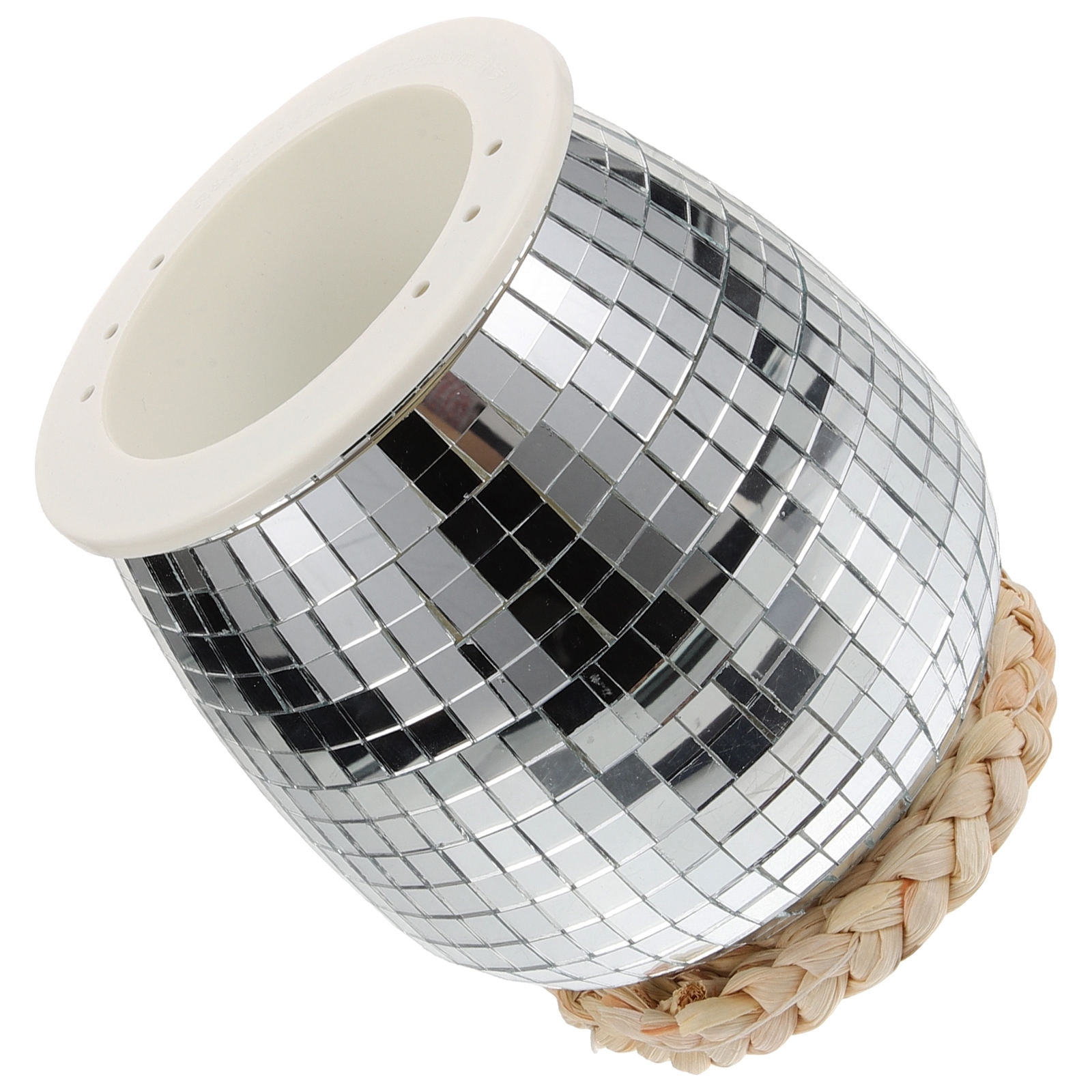 Masteelf Mirror Disco Oval Ball Tabletop Planter Modern Style Disco ...