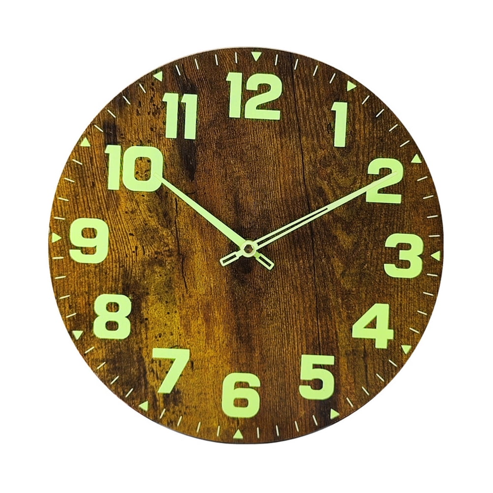 Masteelf Modern Large Digital Clock Fire Pattern Wall Coffee Color ...