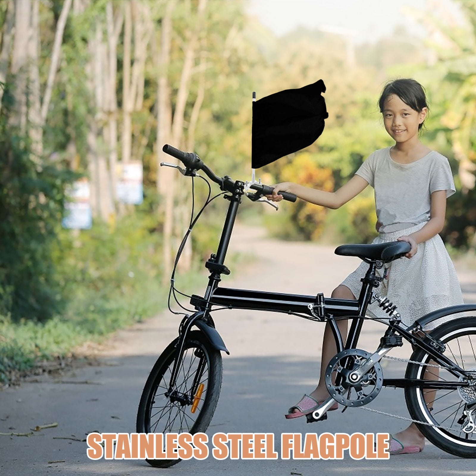 Masteelf Motorcycle Flag Pole Bike Handlebar Flag Pole Bike Flag Pole UTV Flag Mount Handlebar ...