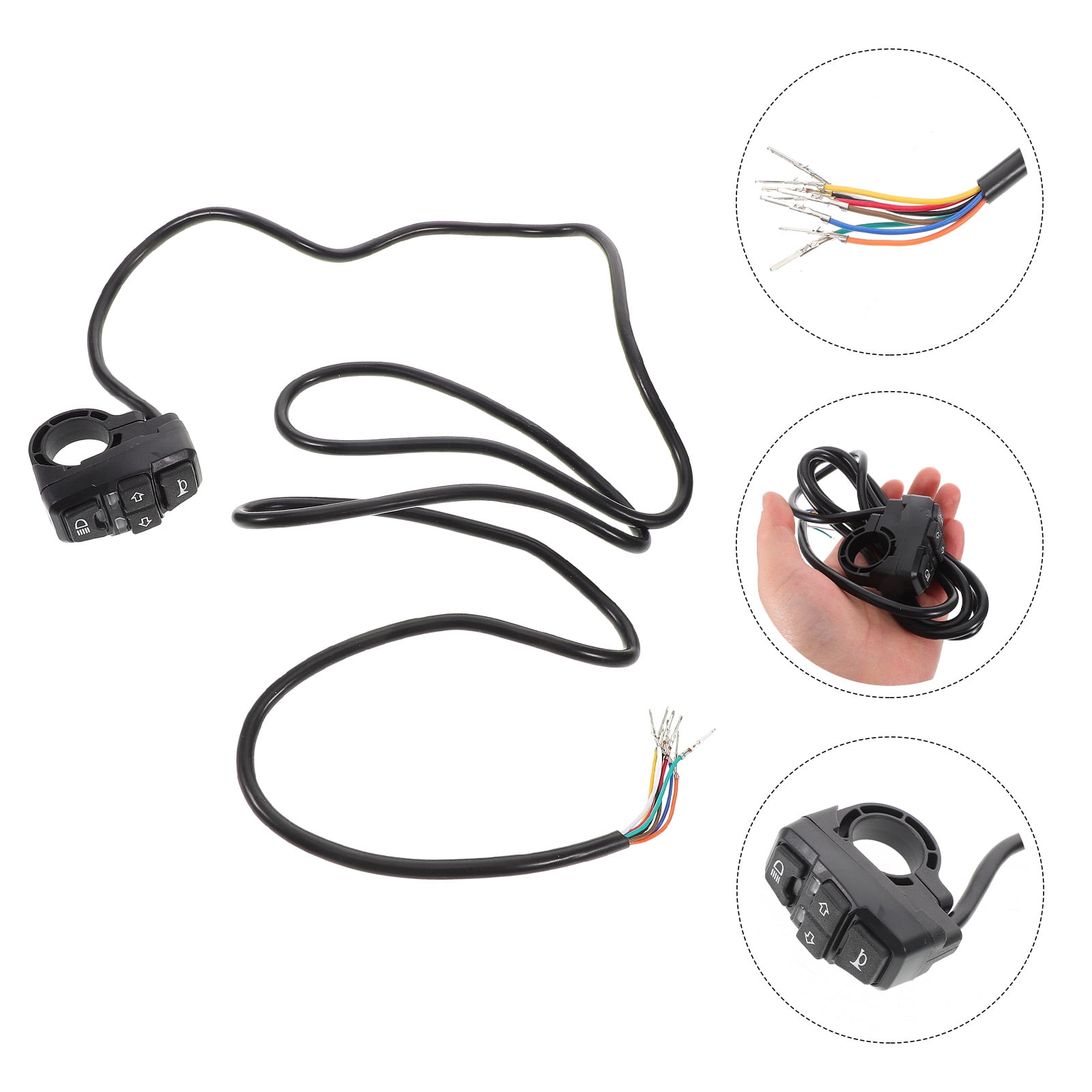 Masteelf Motorcycle Headlight Horn Turn Switch 3-In-1 Light Horn Turn ...