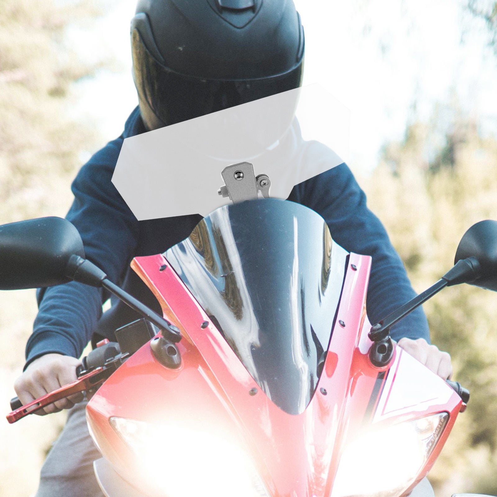 Masteelf Motorcycle Windshield Guard Wind Deflector Extension Universal ...