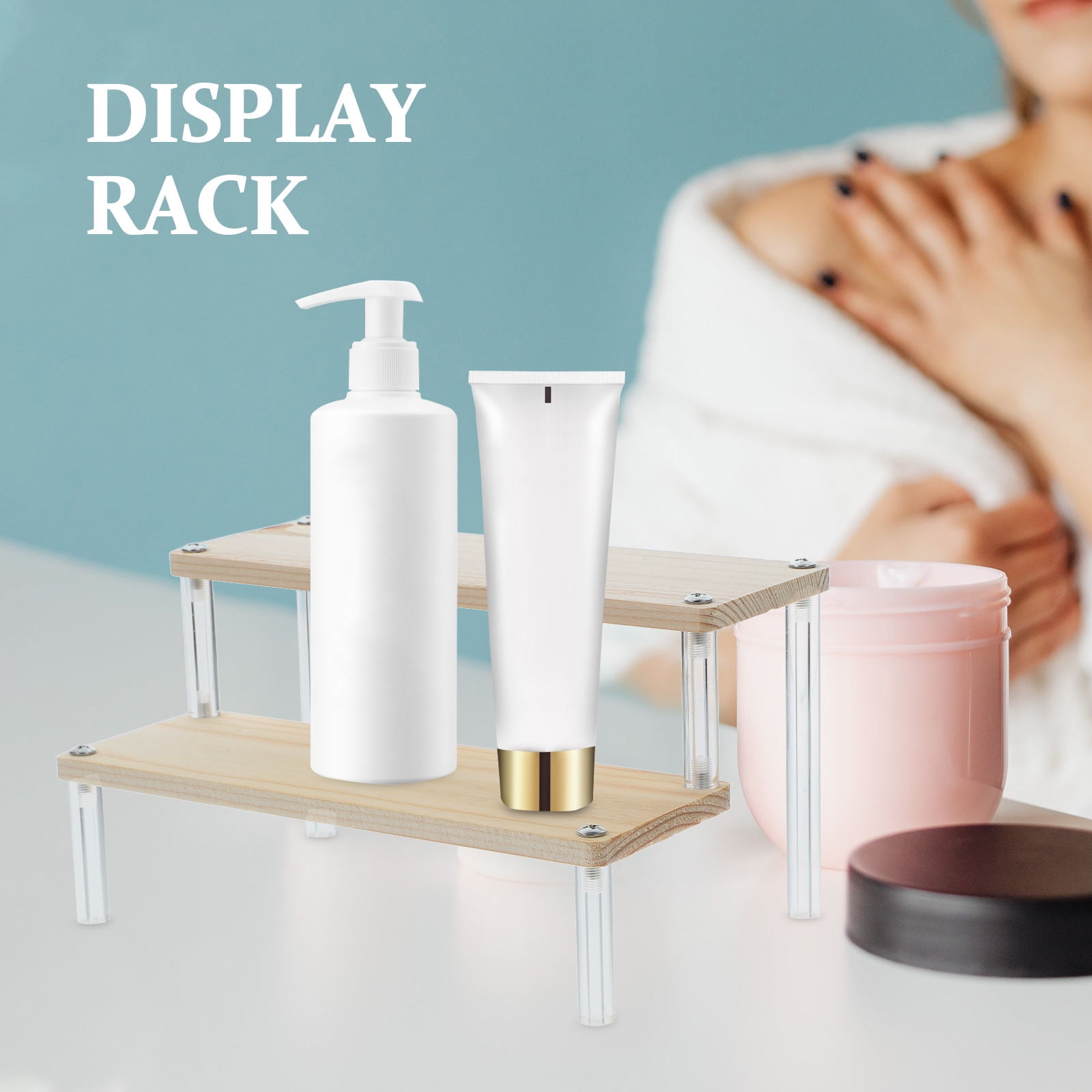Masteelf Multi-Level Acrylic Display Shelf Perfume And Jewelry Tiered ...