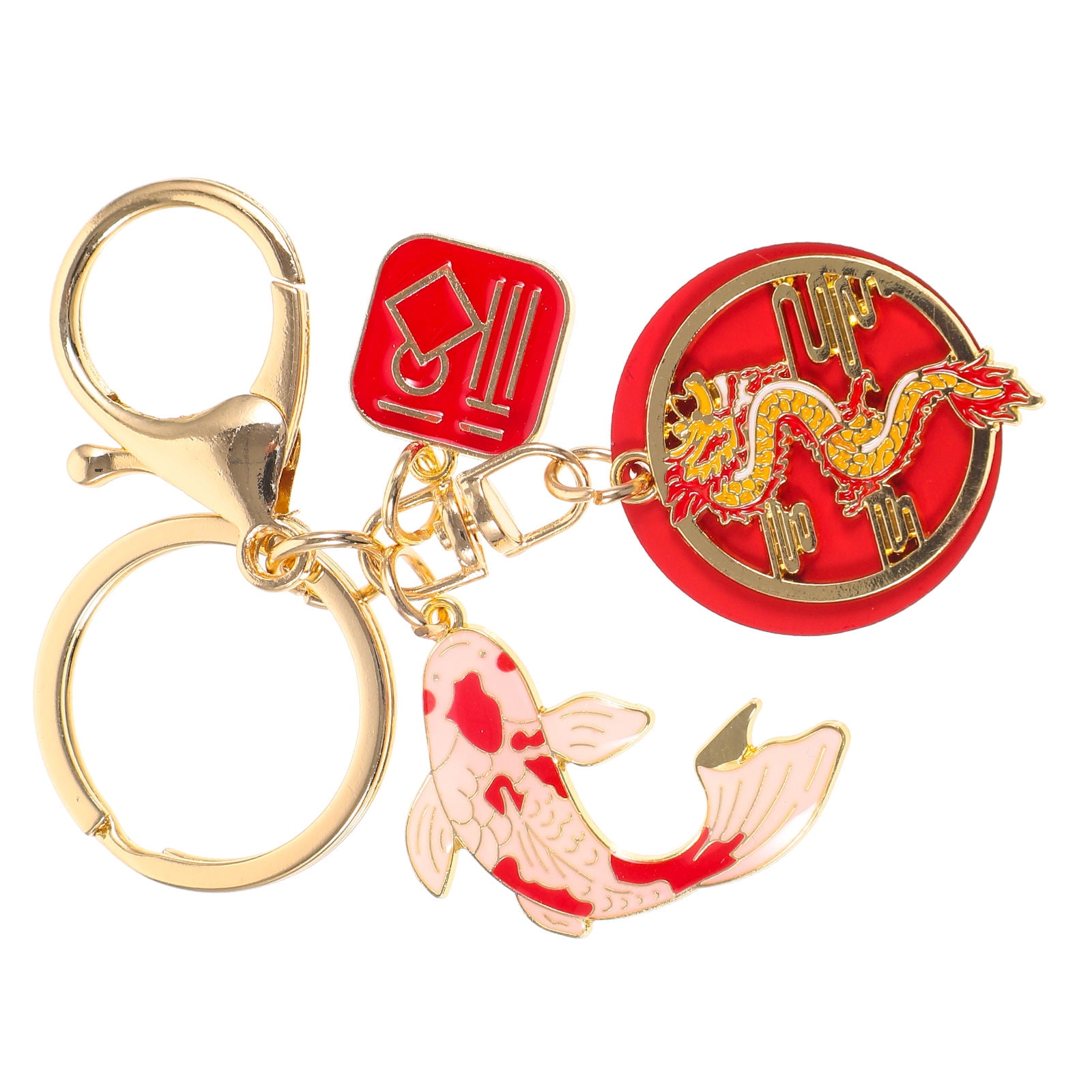 KALLORY Chinese New Year Keychain Metal Multi-Colored 1Pcs - Walmart.com