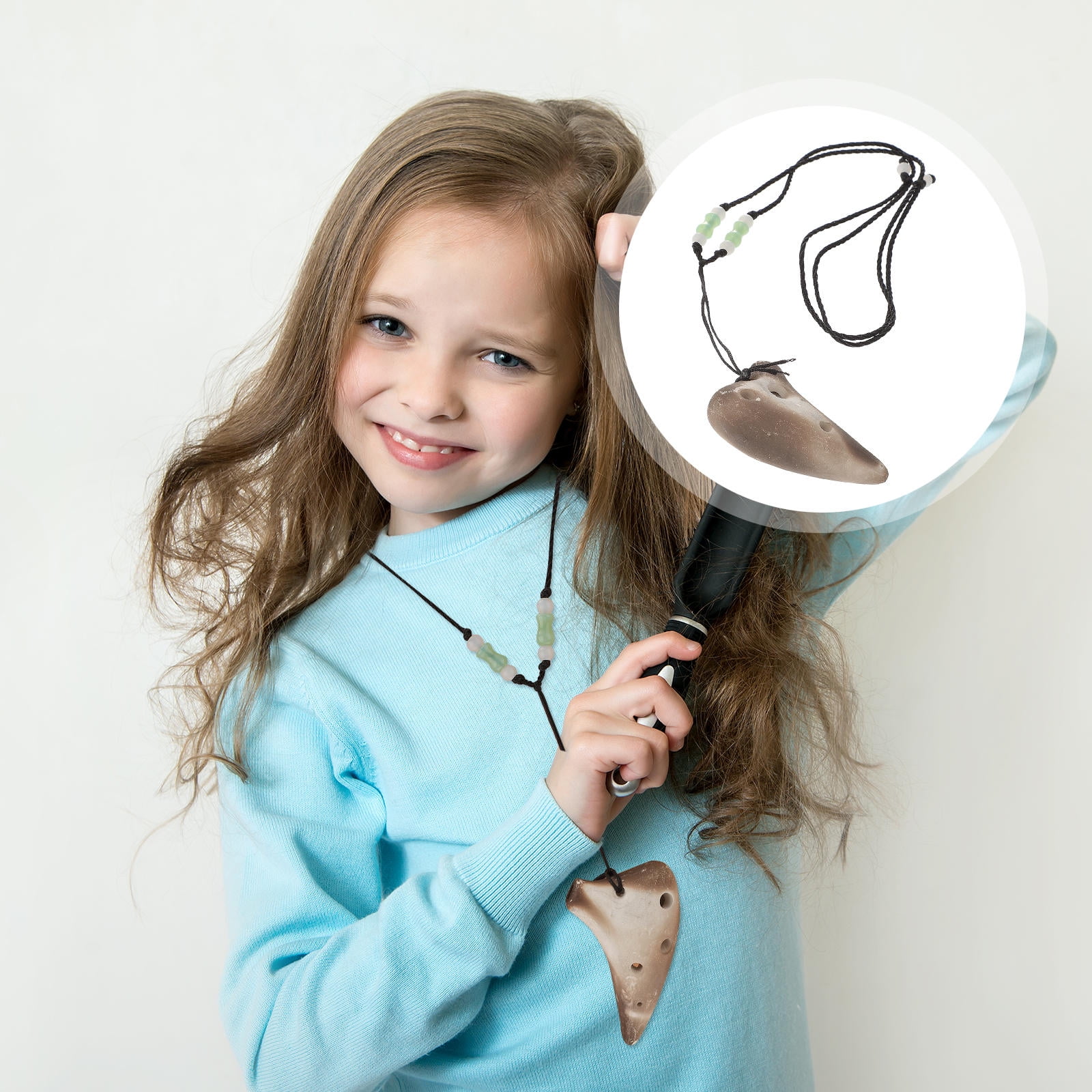 Masteelf Musical Instruments Mini Ocarina of 6 Holes Flute Pottery ...