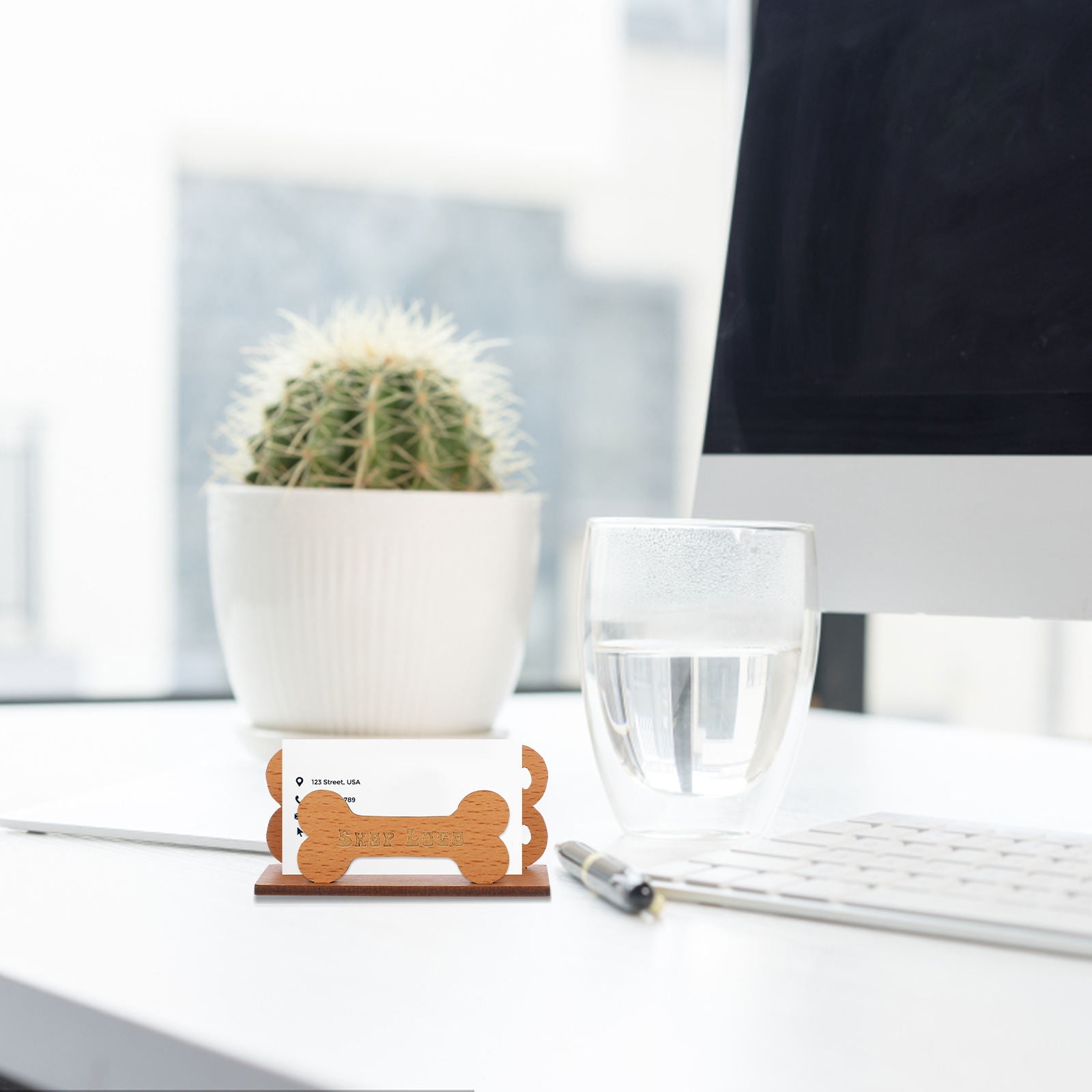 Masteelf Name Card Holder Business Card Rack Business Card Stand Card ...