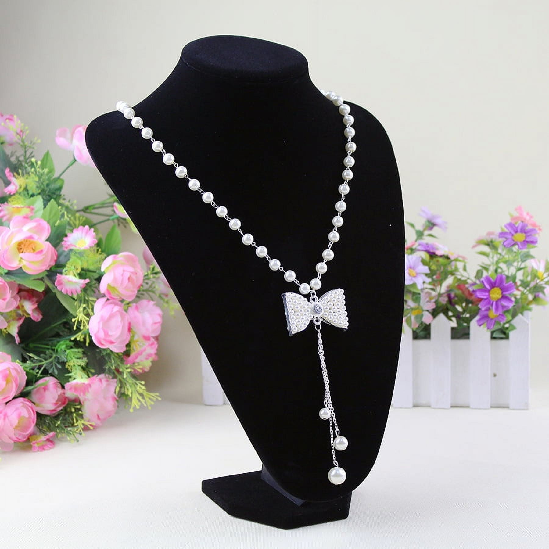 Masteelf Necklace Bust Display Holder Jewelry Necklace Organizer Stand ...