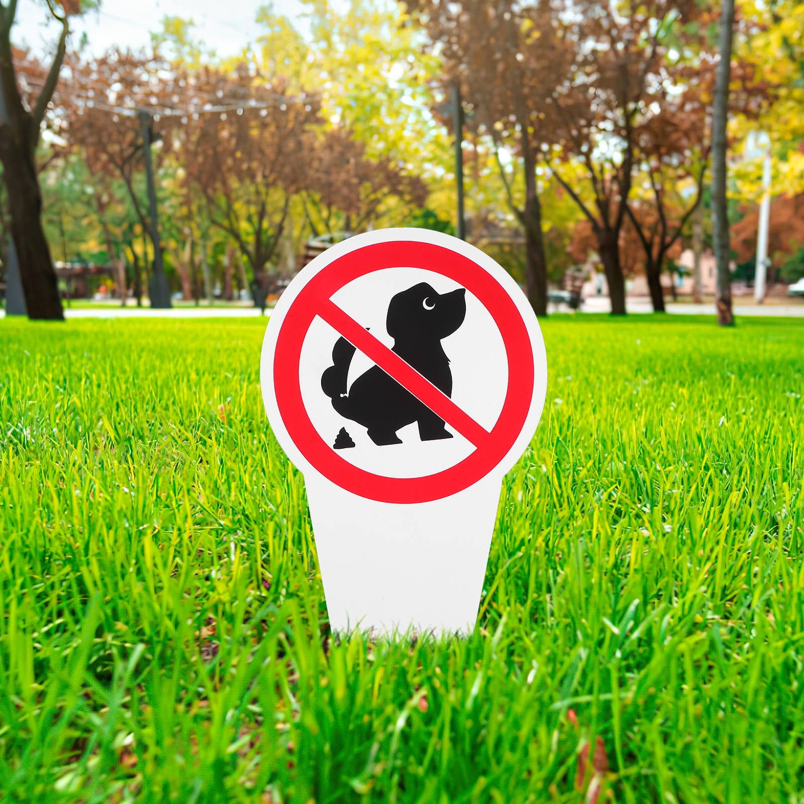 Masteelf No Dog Poop Signs No Pooping Warning Yard Sign With Stake For ...
