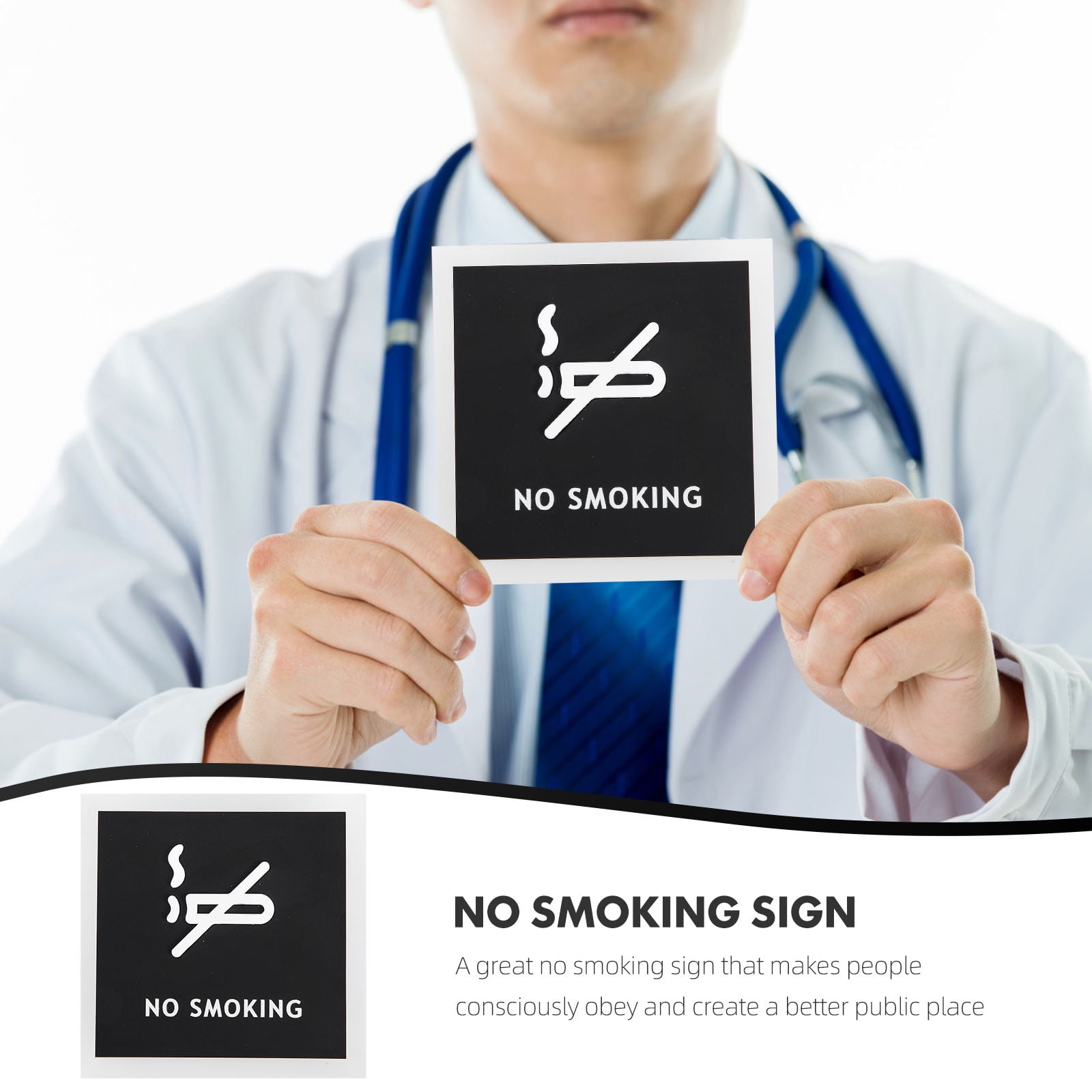 Masteelf No Smoking Notice Board Public Smoking Warning Sign No Smoking ...