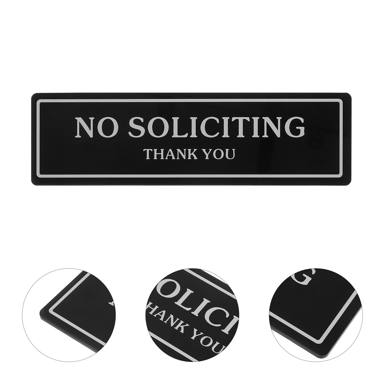 Masteelf No Soliciting Sign For House Rectangle No Solicitors Modern ...