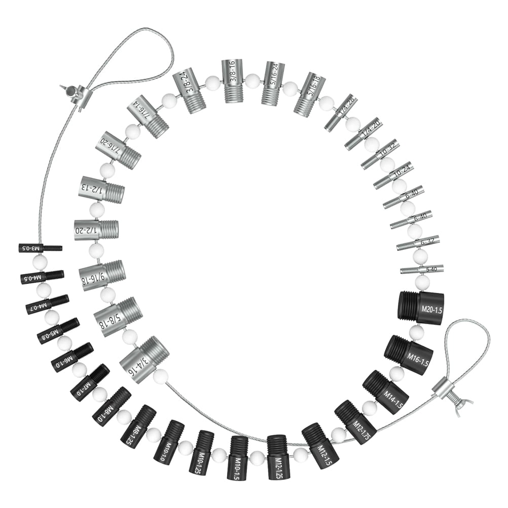 Masteelf Nut and Bolt Thread Checker Metric and Inch Identifier Gauges ...