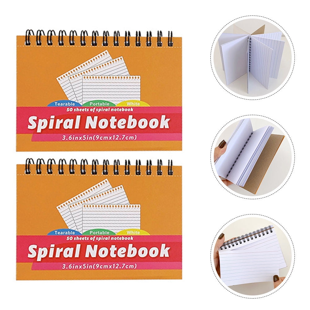 Masteelf Orange Portable Memo Pads for Office Use with Spiral Binding ...