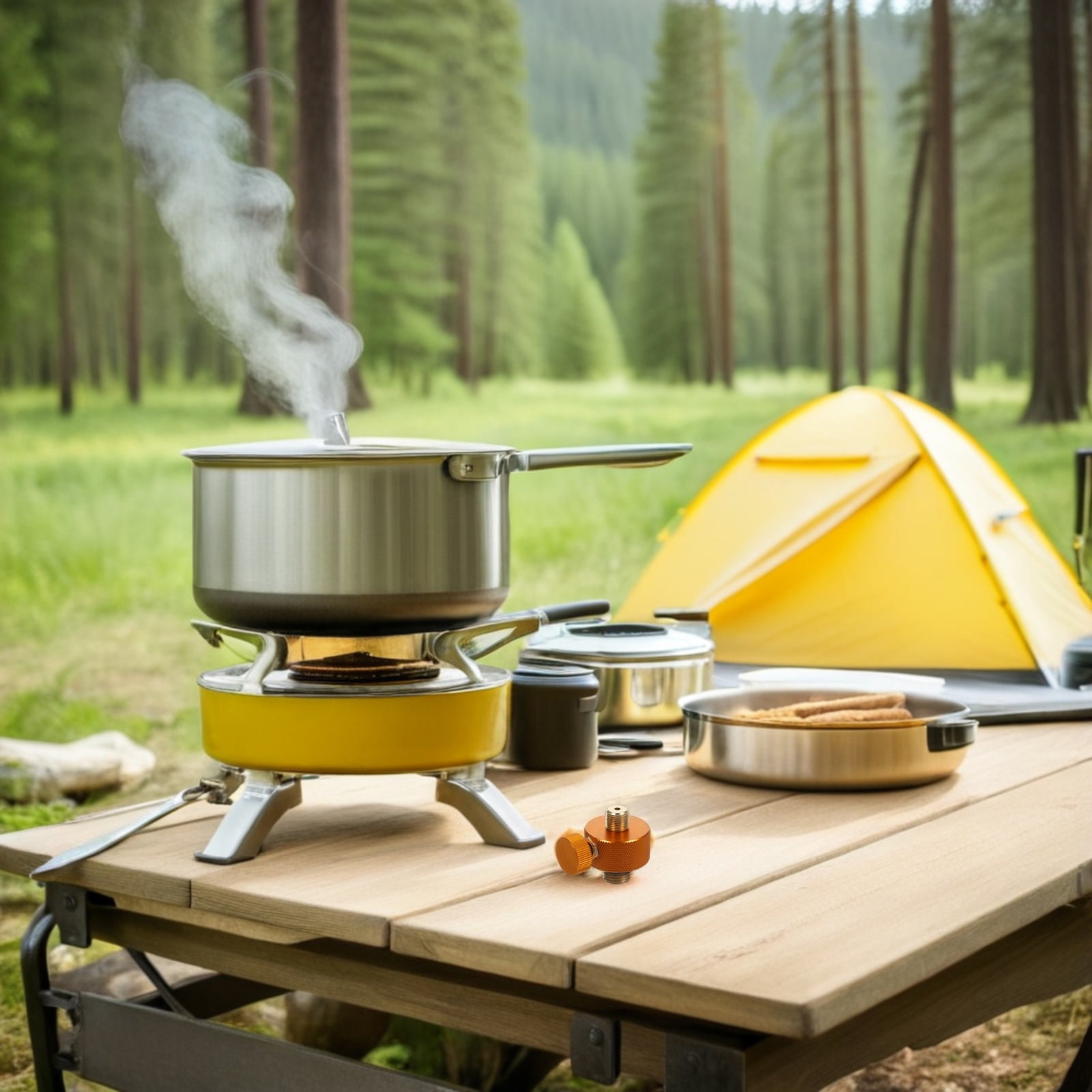 Masteelf Outdoor Gas Tank Converter Head For Camping Stove Quick ...