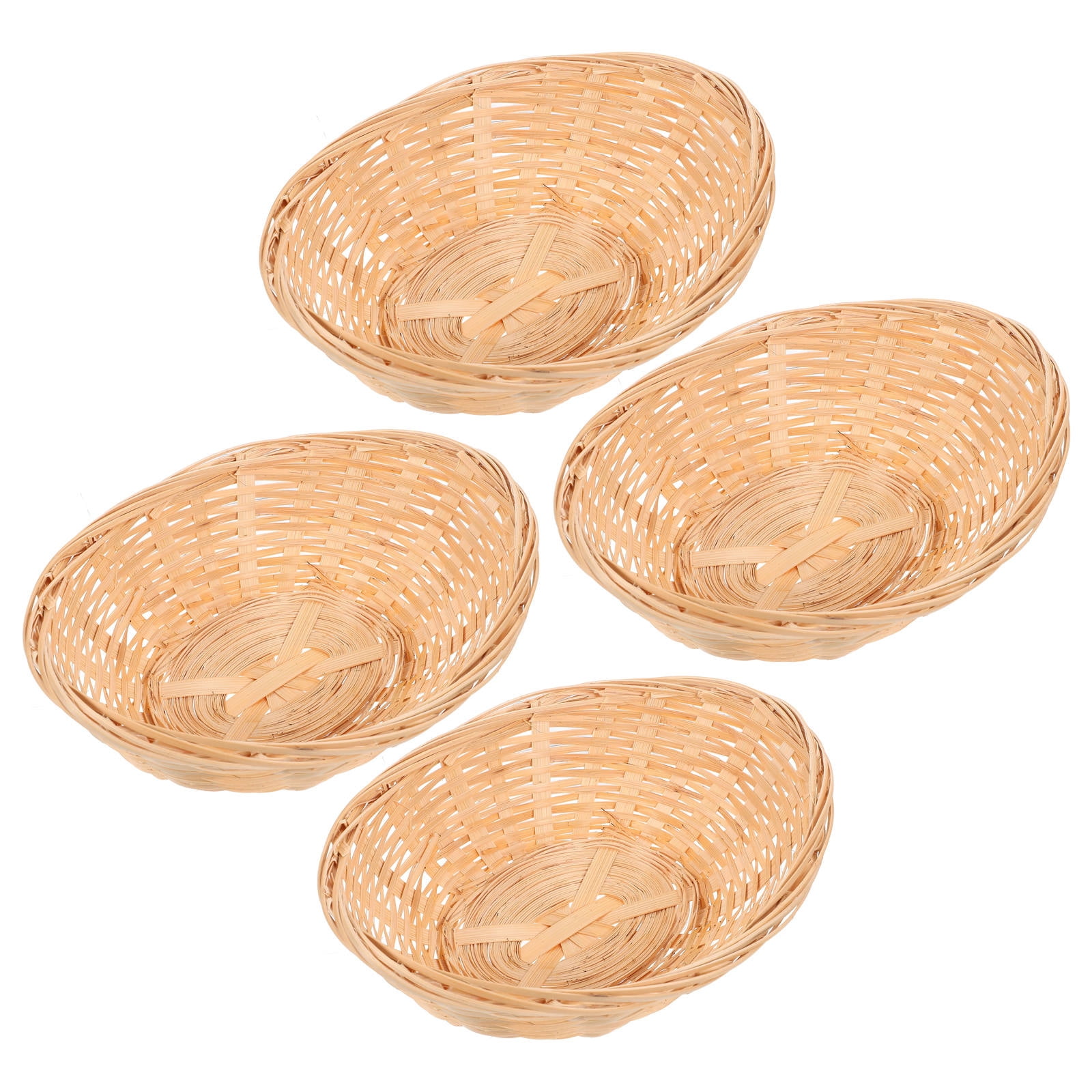 Masteelf Oval Wicker Basket Wicker Bread Baskets Tabletop Food Serving ...