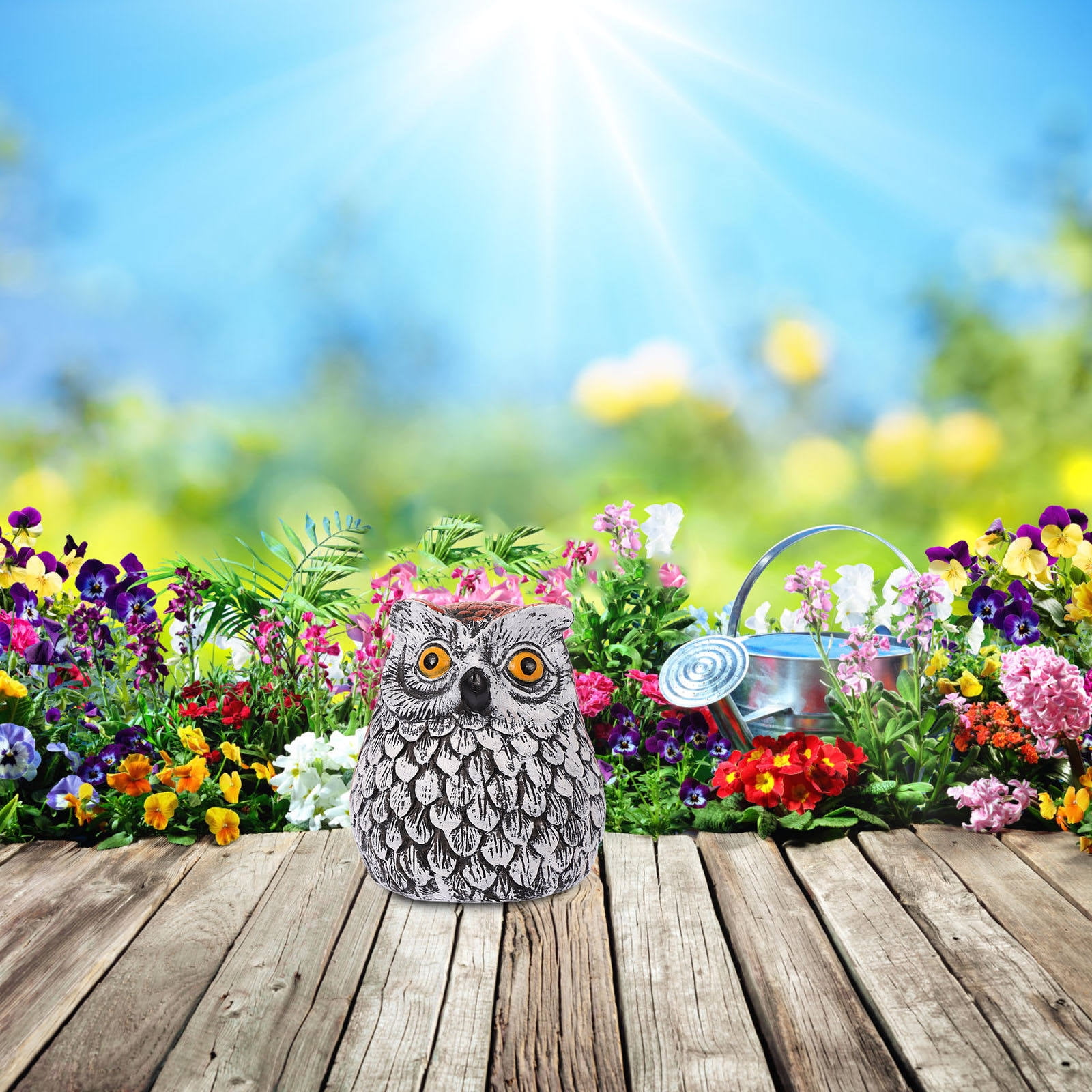 Masteelf Owl Key Hider Sculpture Decorative Resin Key Hider Statue for ...