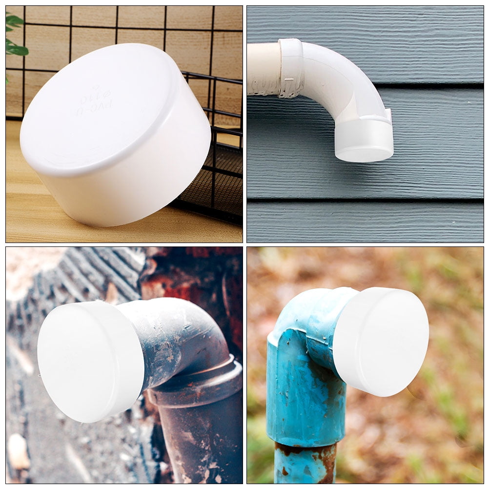 Masteelf PVC Pipe Fitting Pipe End Cap Adapter PVC Pipe End Plug ...