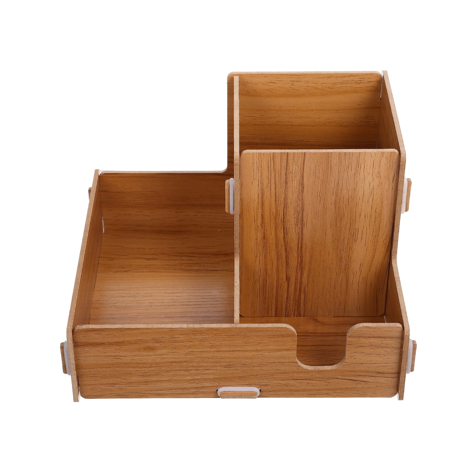 HEATSHAKING Wooden Compartmentalized Storage Khaki 1Pack 8.7x7.5in ...