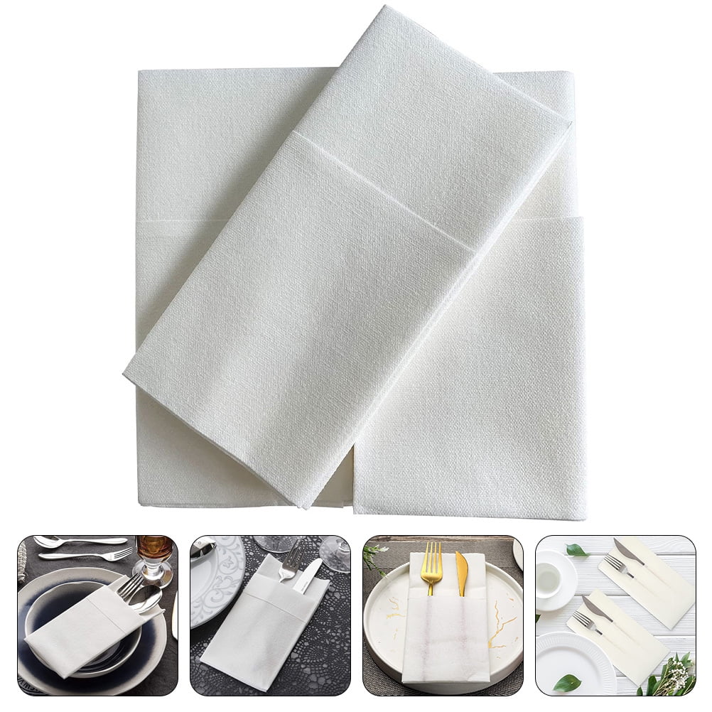 Masteelf Paper napkins for Wrapping White Disposable Tableware ...