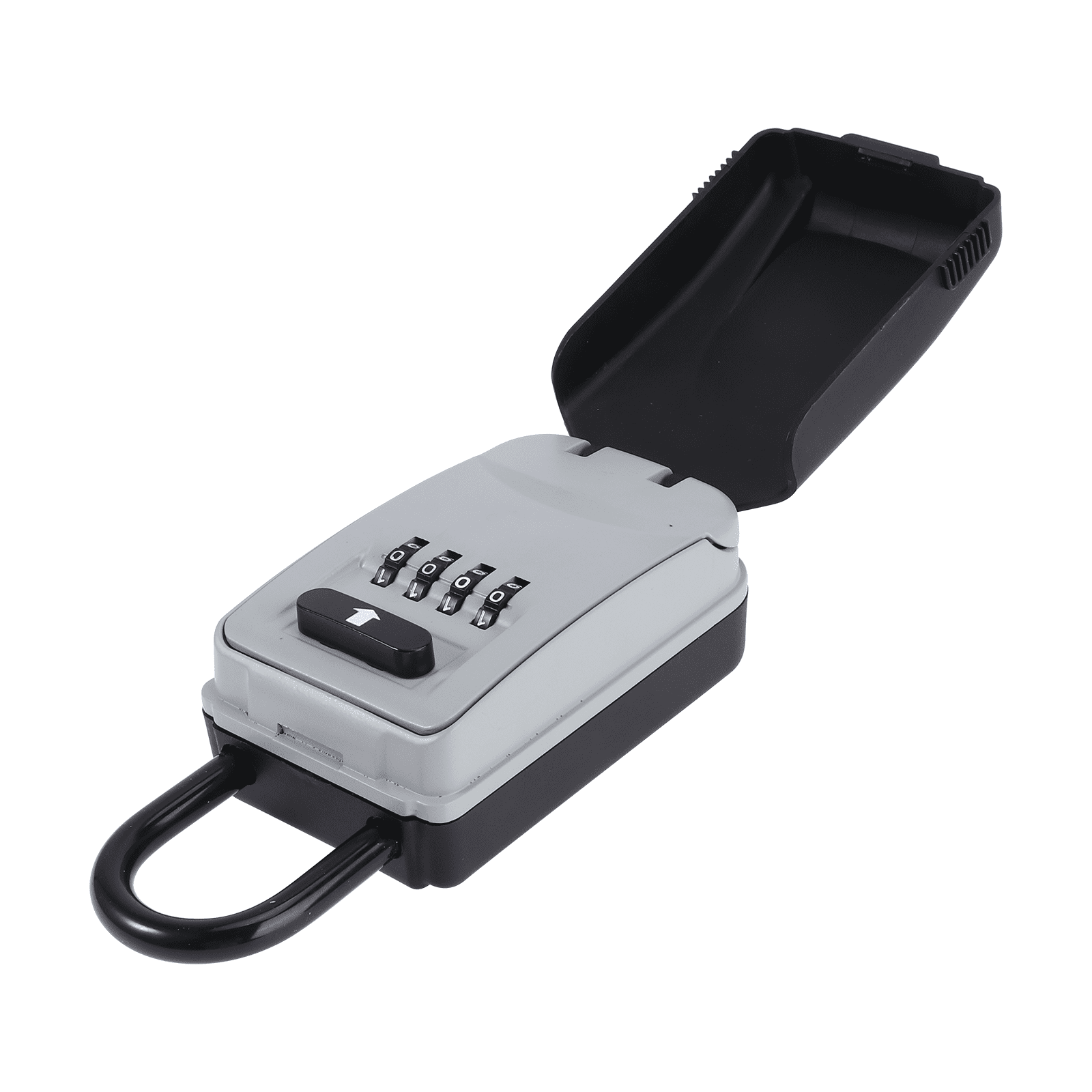 Masteelf Password Key Box Locks with Code Fingerprint Lockbox Keys Grey ...