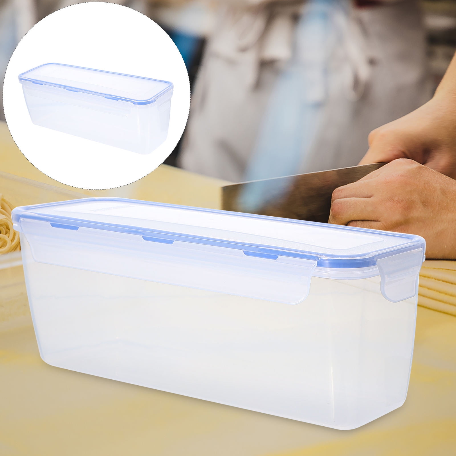 Masteelf Pasta Storage Containers Rectangle Spaghetti Noodle Storage ...