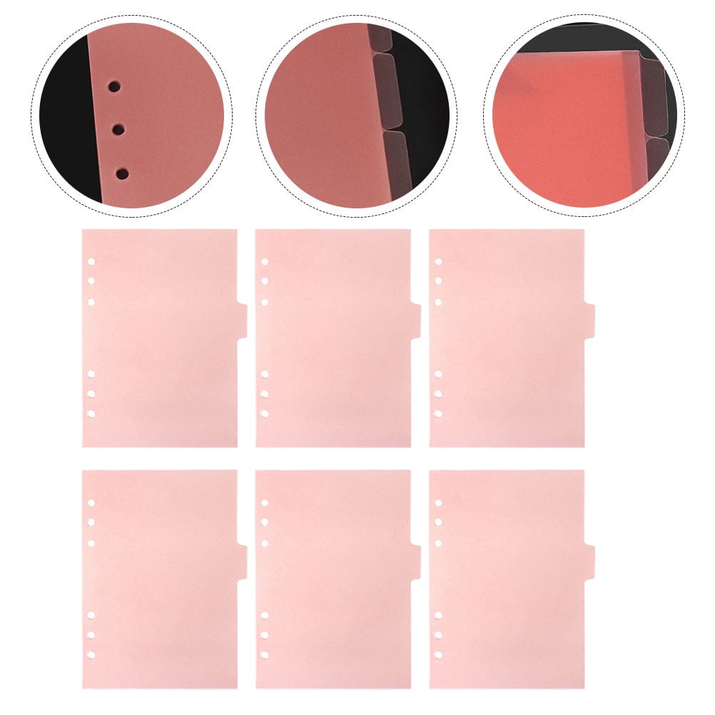 Masteelf Pink Plastic Binder Tabs for Notebook with Creative Design and ...