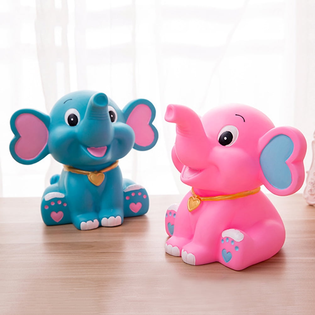 Masteelf Pink Silicone Cartoon Elephant Saving Bank for Kids Use Cute ...