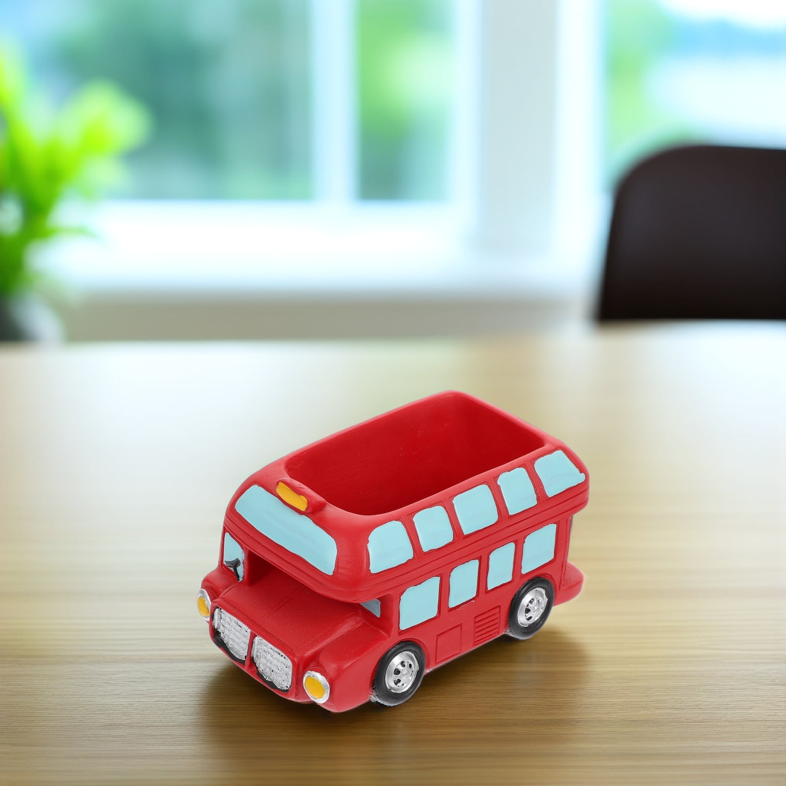 Masteelf Planter Pot Double-decker Bus Flower Home Decoration Flowerpot ...