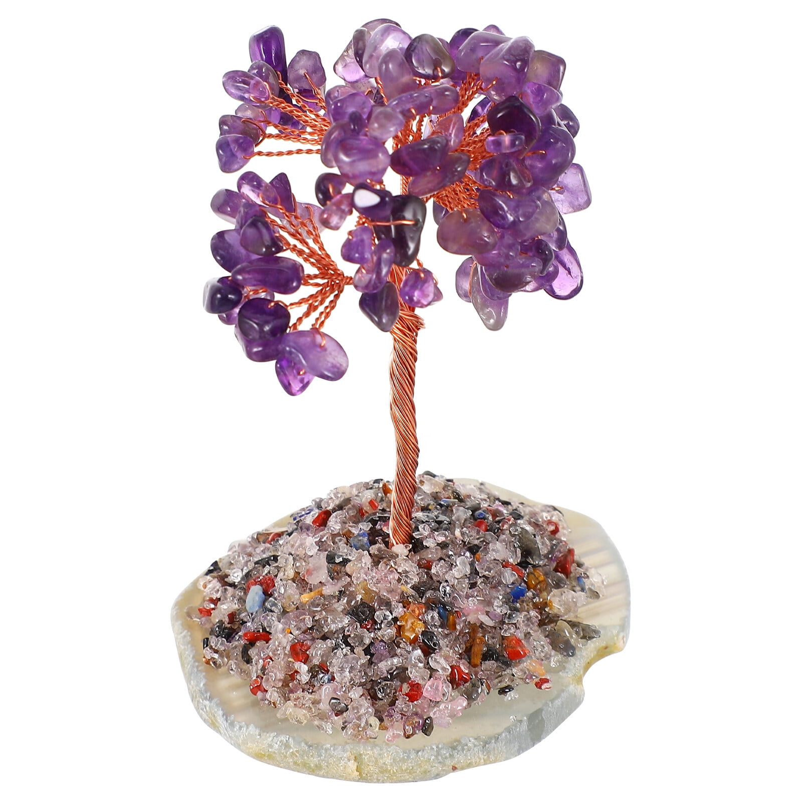 Masteelf Creative Crystal Tree Ornament for Home Decoration with Yellow ...