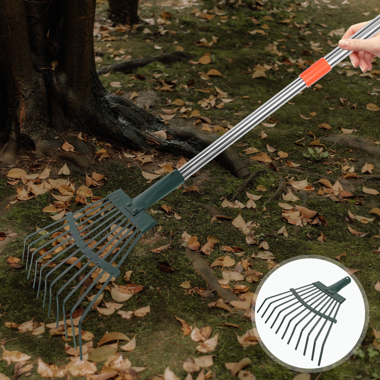 Masteelf Plastic Gardening Shrub Rake Sanitation Leaf Rake Cleaning ...
