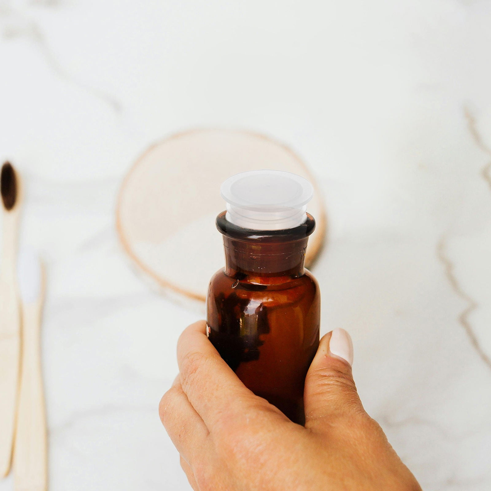 Masteelf Plastic Jar Lids with Transparent Threaded Design for DIY ...