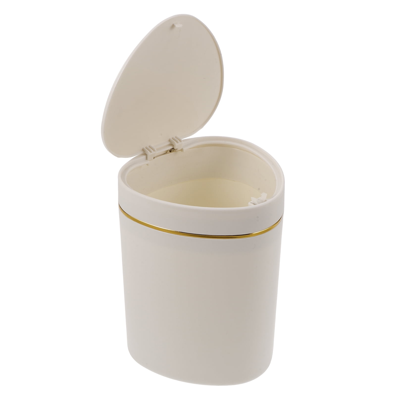 Masteelf Plastic Mini Wastebasket Trash Can With Lid Tiny Desktop Waste ...