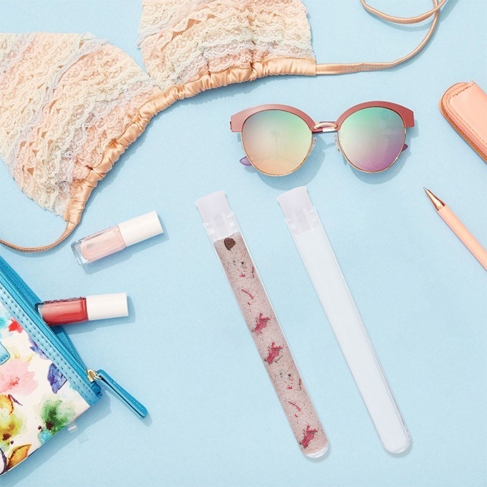 Masteelf Plastic Test Tubes with Lids for Sample Storage Clear ...