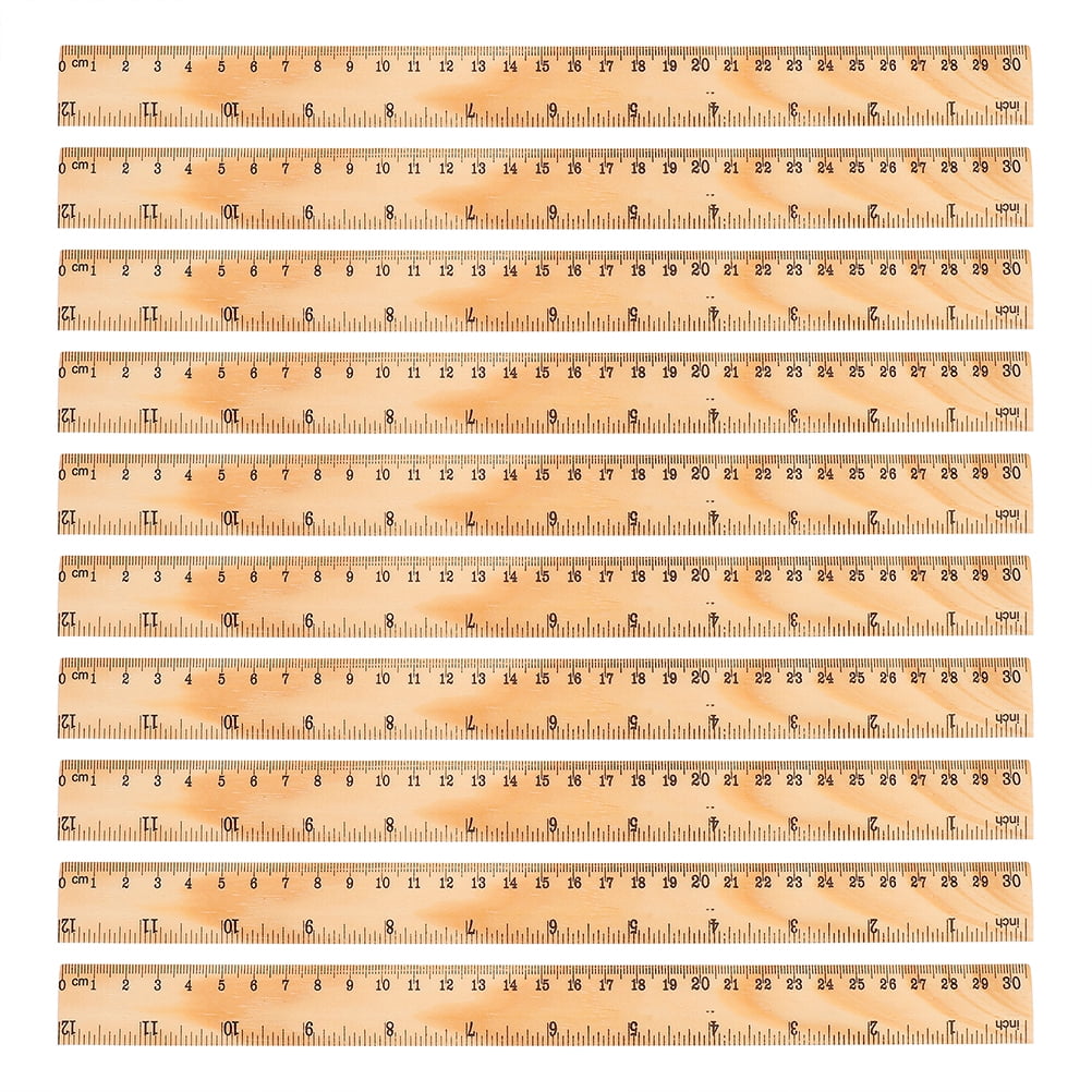 Masteelf Plinth Decor Double Scale Wooden Ruler Office Student ...