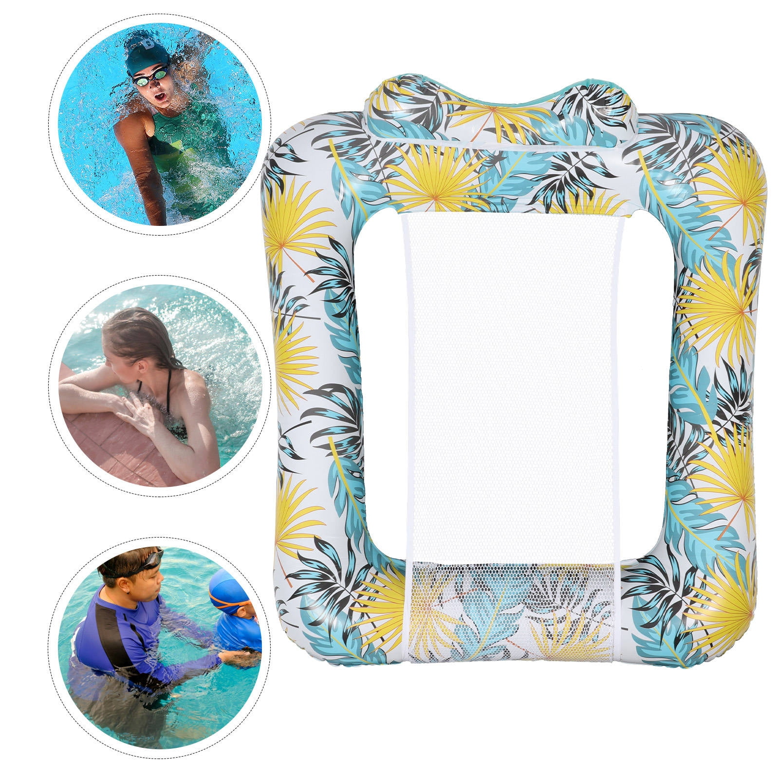 Masteelf Pool Float Netting Hammock Inflatable Pool Floating Mat Heavy ...