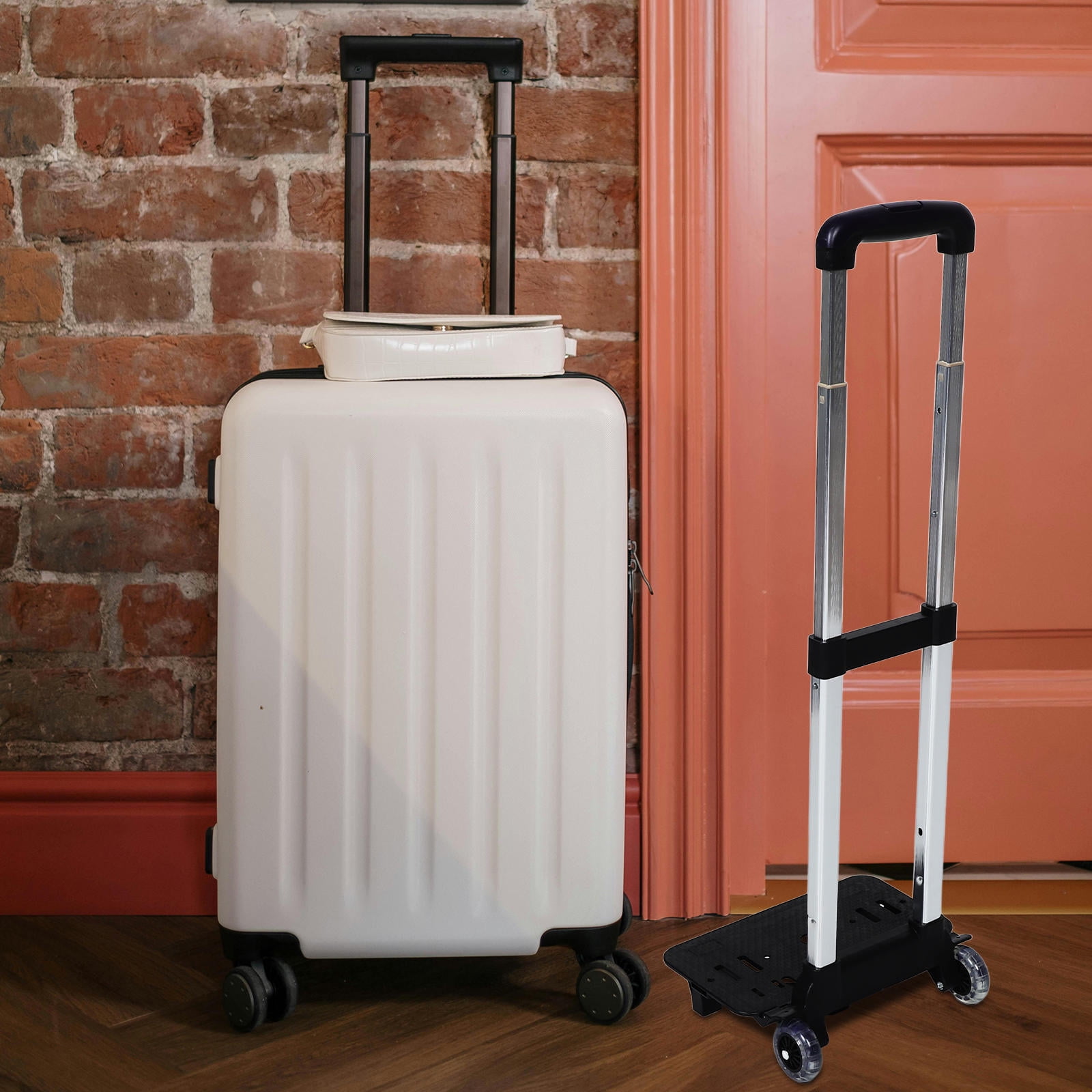 Masteelf Portable Grocery Cart with Adjustable Luggage Cart Utility ...