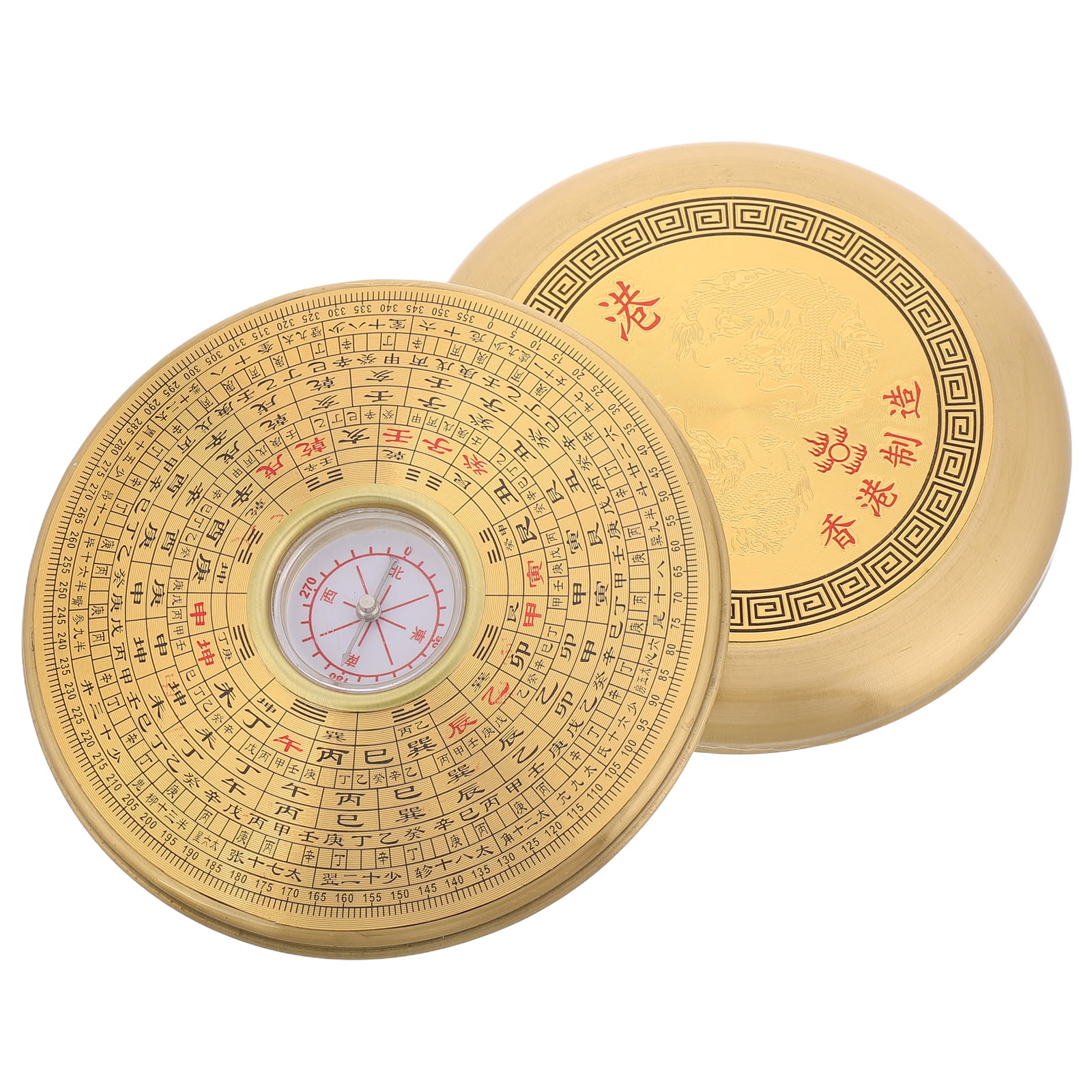 Masteelf Golden Copper and Acrylic Feng Shui Compass for Outdoor Use ...