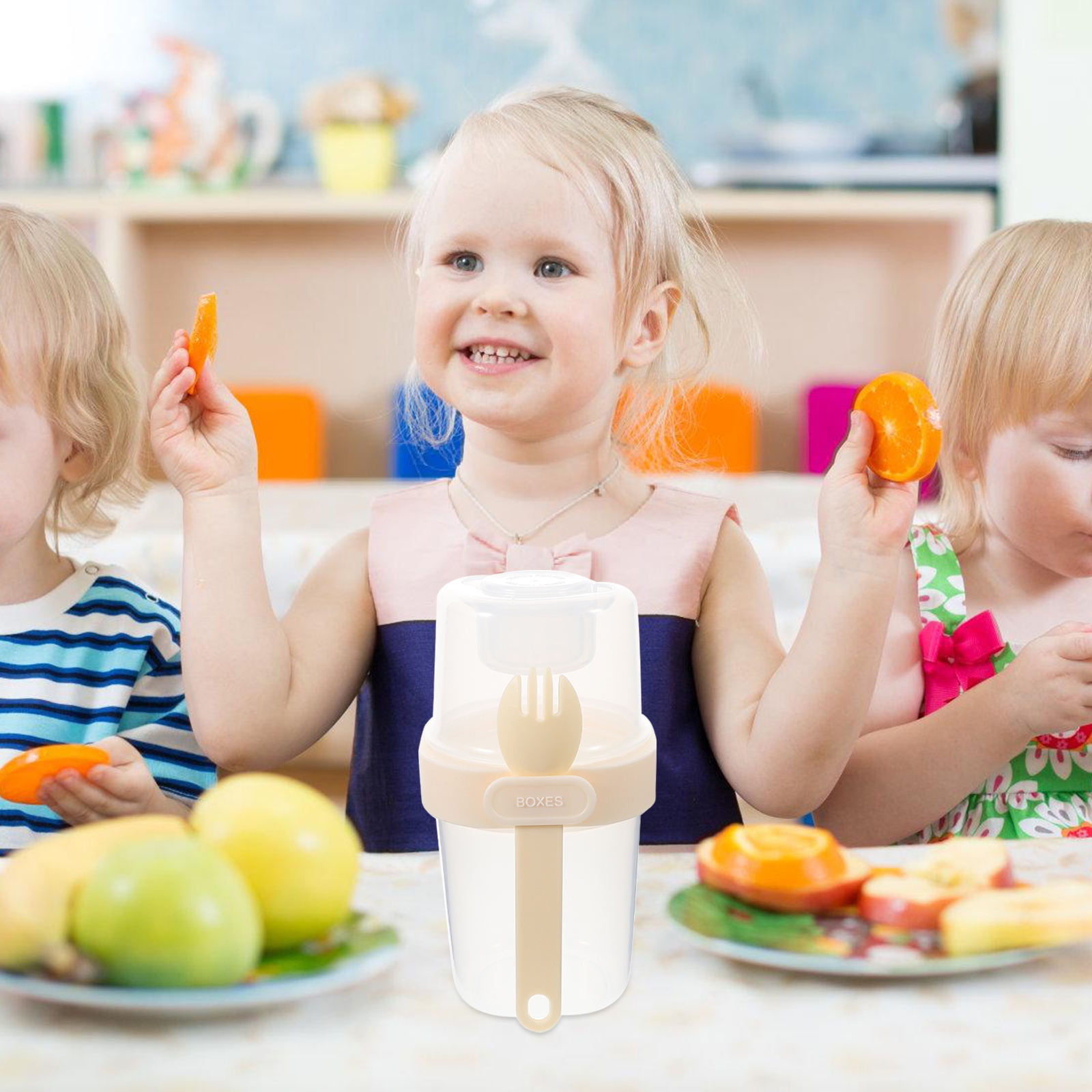 Masteelf Portable Double Layer Yogurt Cup with Lid and Spoon Reusable ...