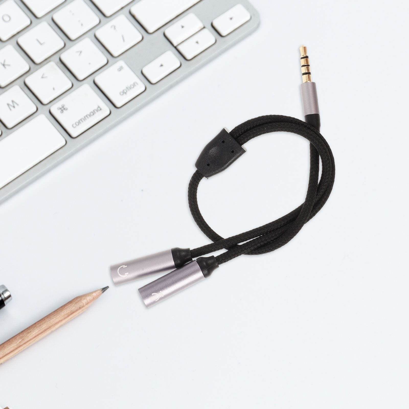 Masteelf Portable Dual Headphone Adapter Splitter Audio Cable in ...