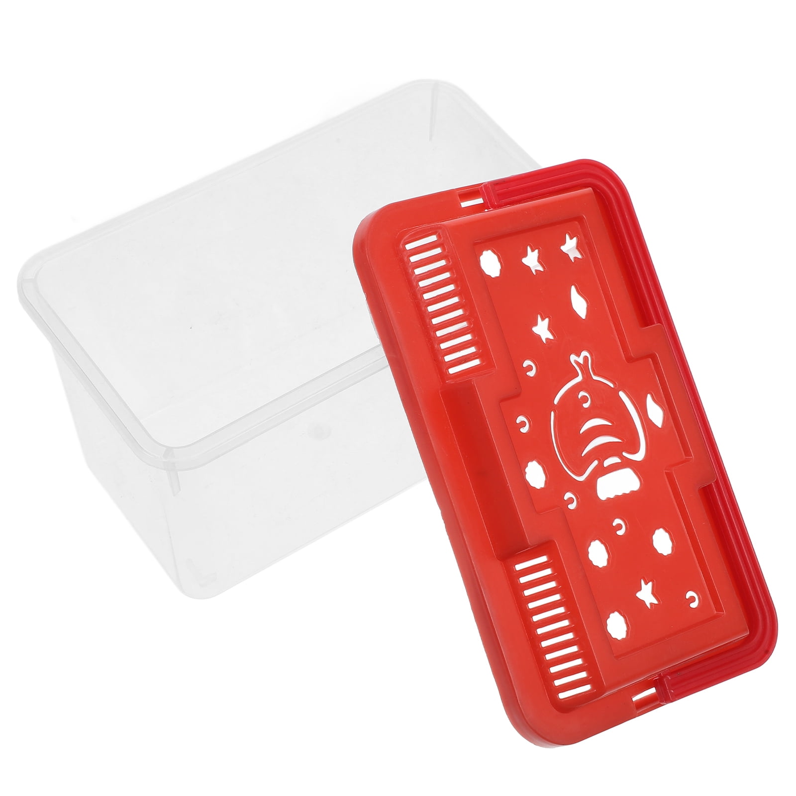 DRAFIDEEP Durable Red ABS Aquarium Tank for Clear Observation and Easy ...